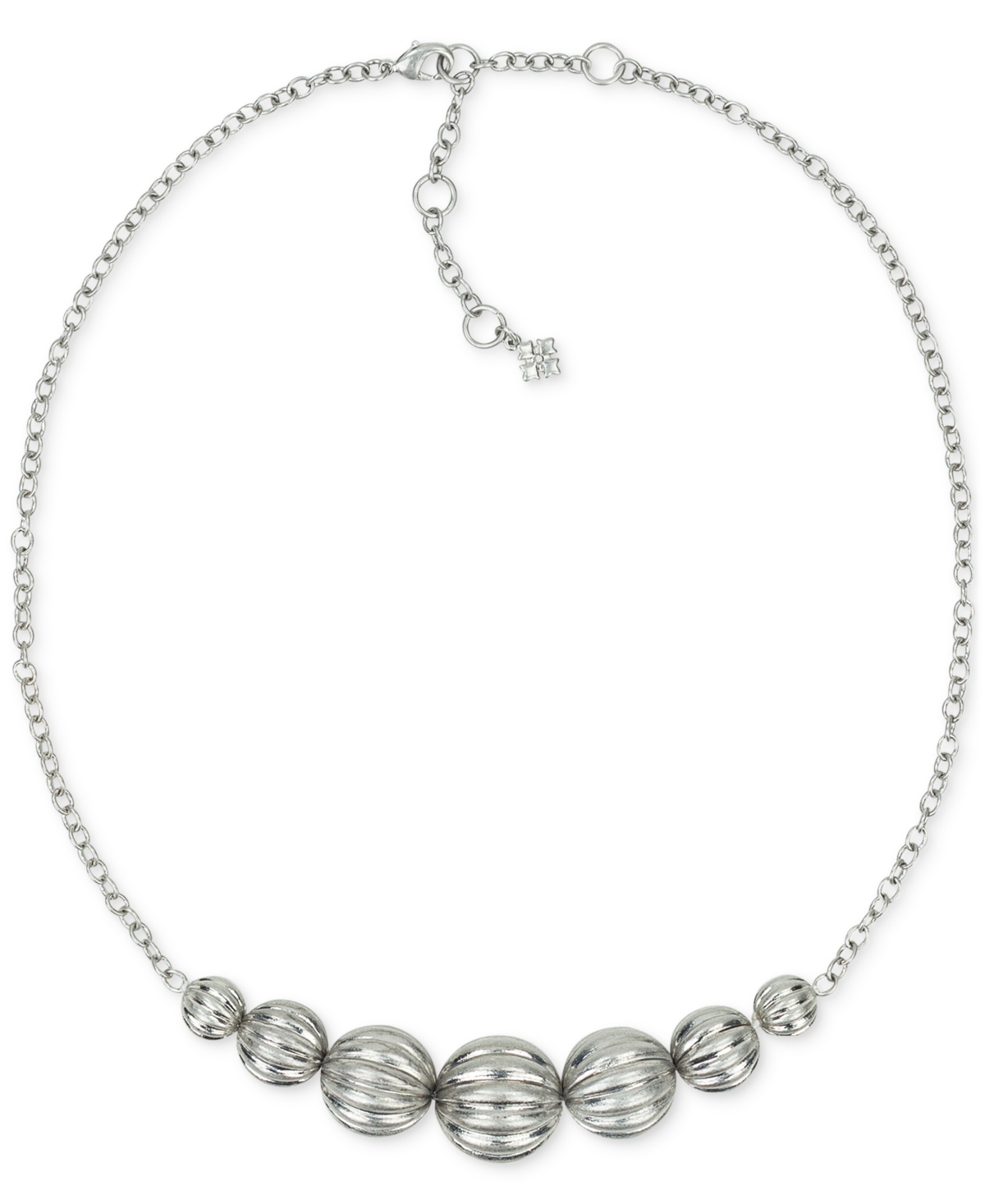 Click here for Patricia Nash Rhodium Bead Single Strand Necklace... prices