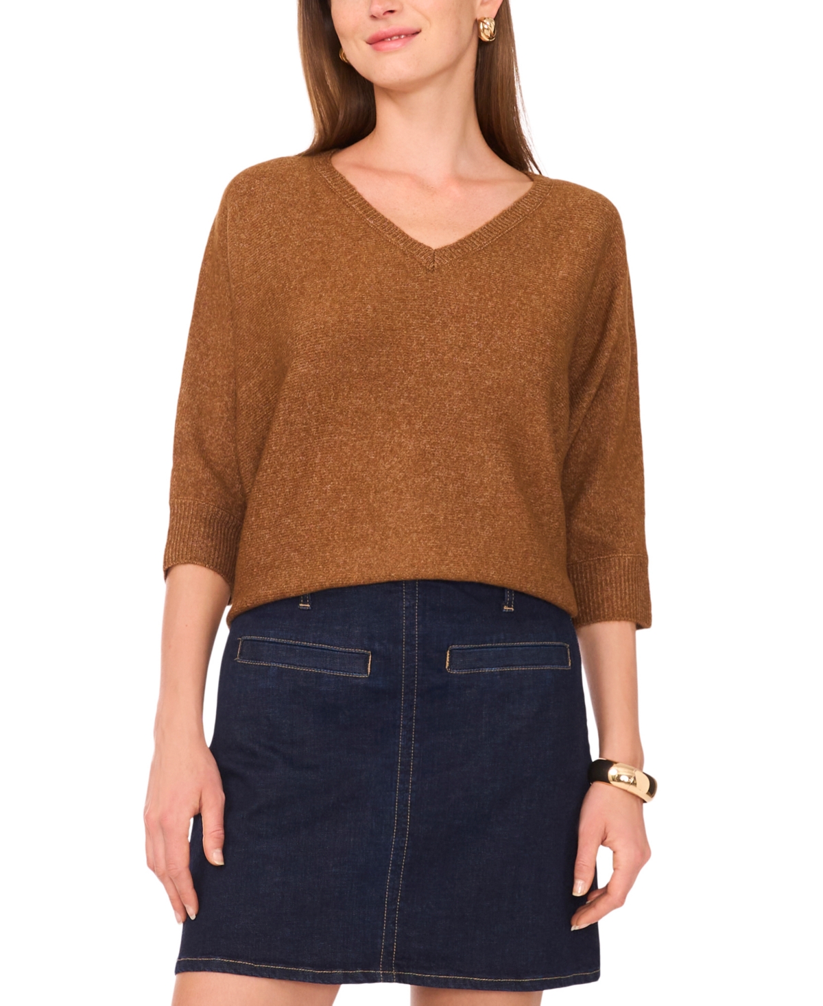 Click here for Vince Camuto Womens Cozy V-Neck Dolman 3/4-Sleeve... prices