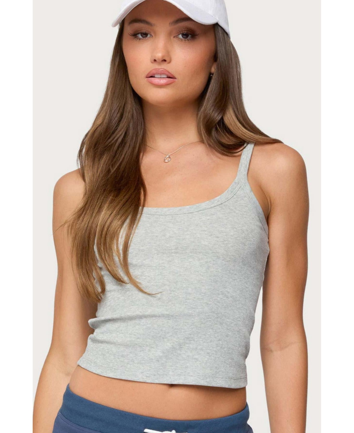 Click here for Edikted Womens Basic Babe Tank Top - Gray-melange prices