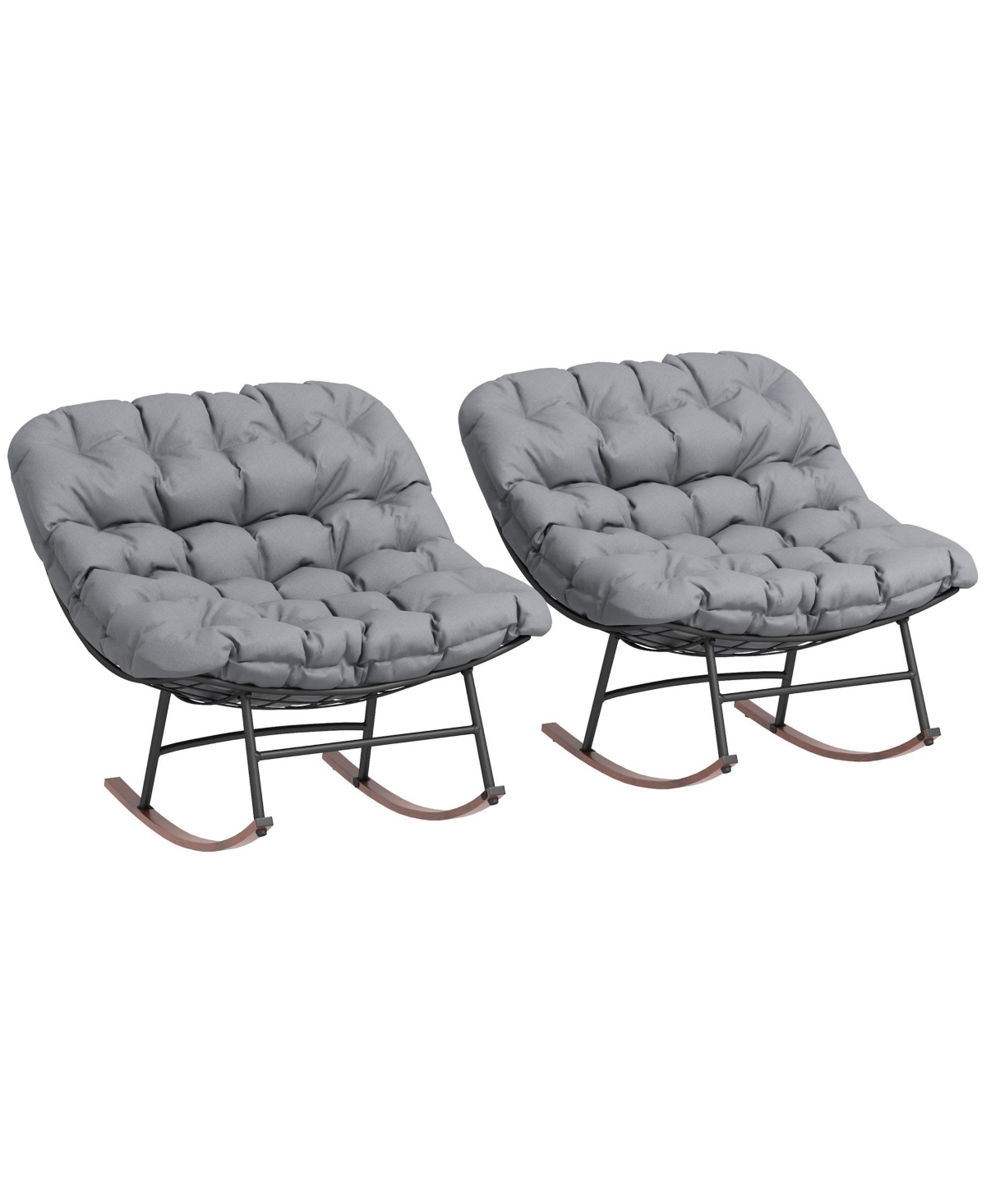 Click here for Outsunny Outdoor Rocking Chair Set of 2  Rocking P... prices