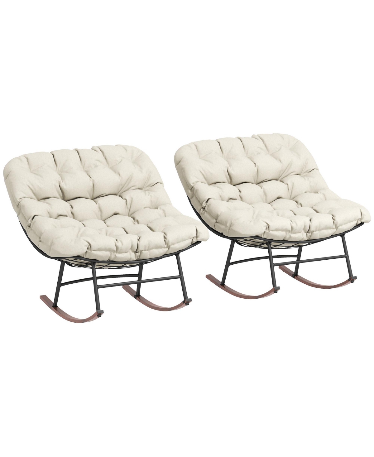 Click here for Outsunny Outdoor Rocking Chair Set of 2  Rocking P... prices