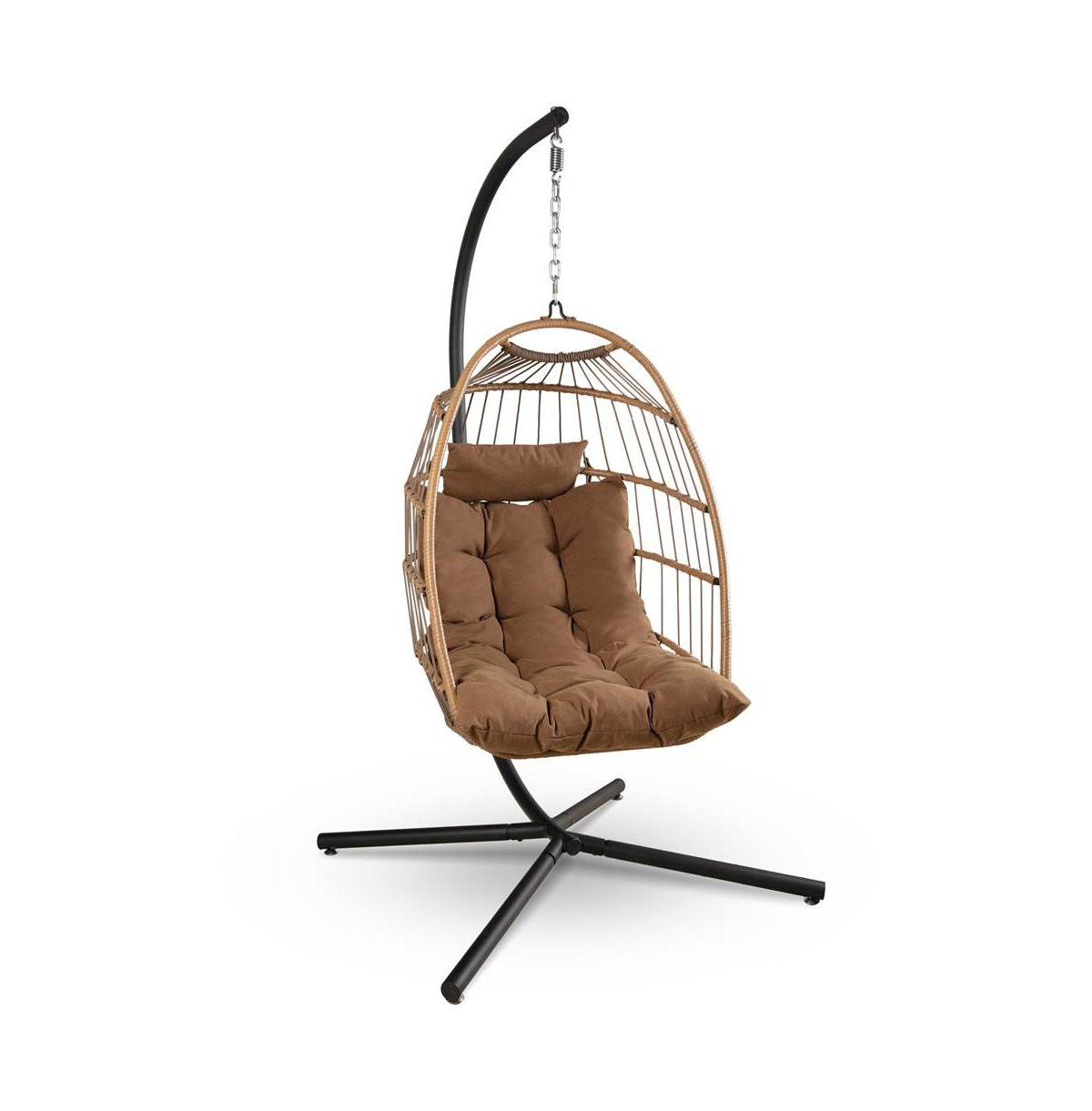 Click here for Foldable Egg Chair - Rattan Wicker Hanging Egg Swi... prices