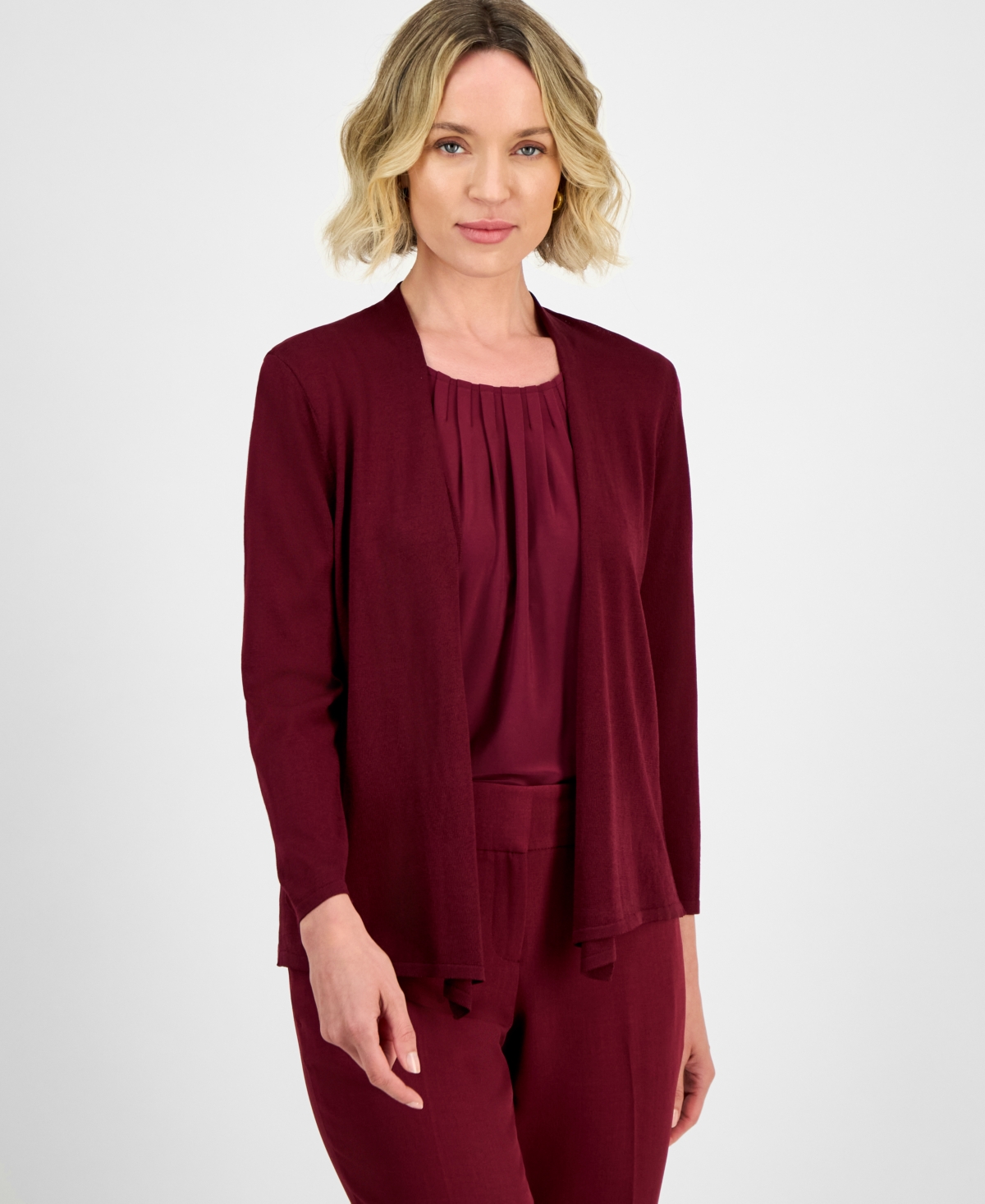 Click here for Kasper Womens Long Sleeve Cardigan Sweater  Regula... prices