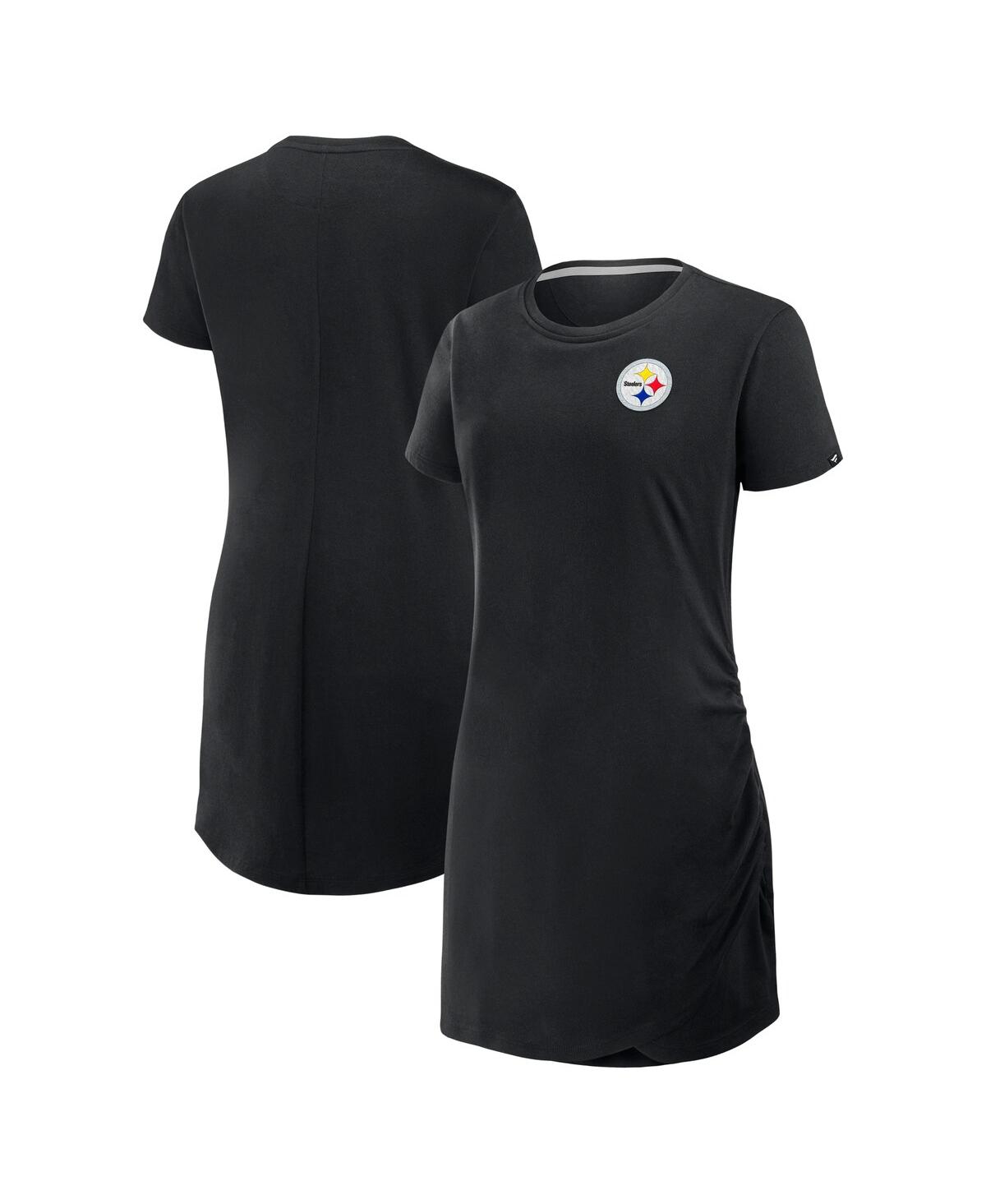 Click here for Fanatics Womens Black Pittsburgh Steelers Ruched D... prices