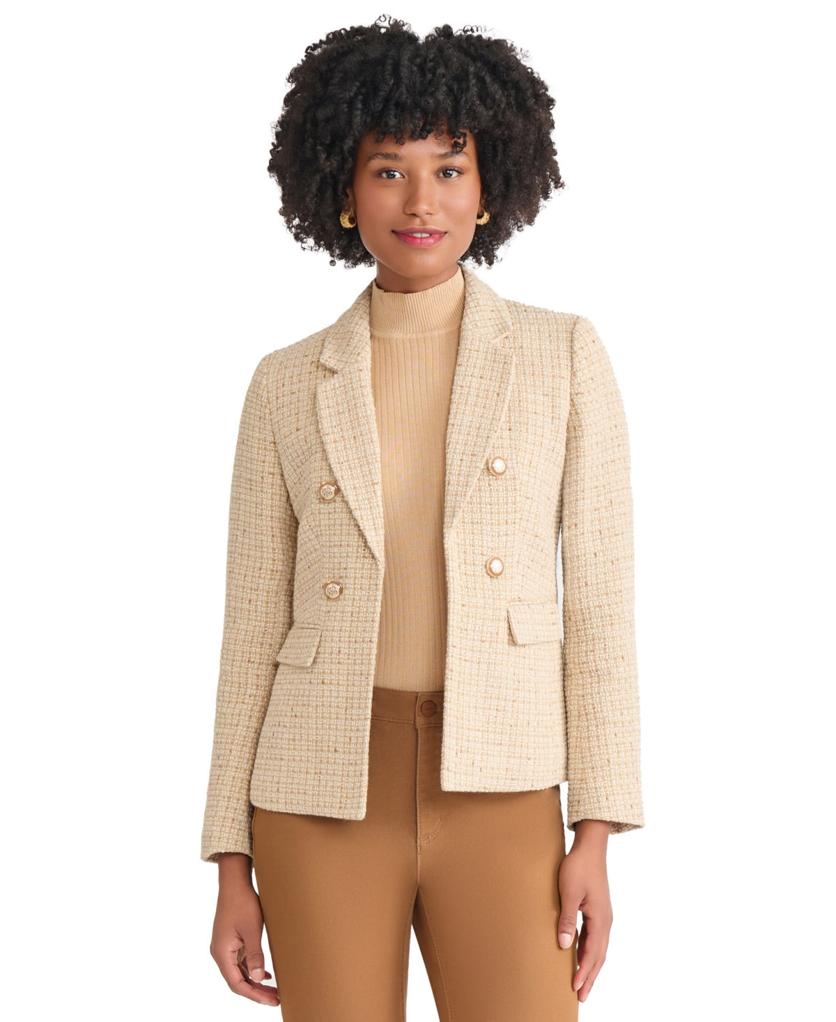 Click here for Jones New York Petite Button Down Jacket - Cafe Au... prices