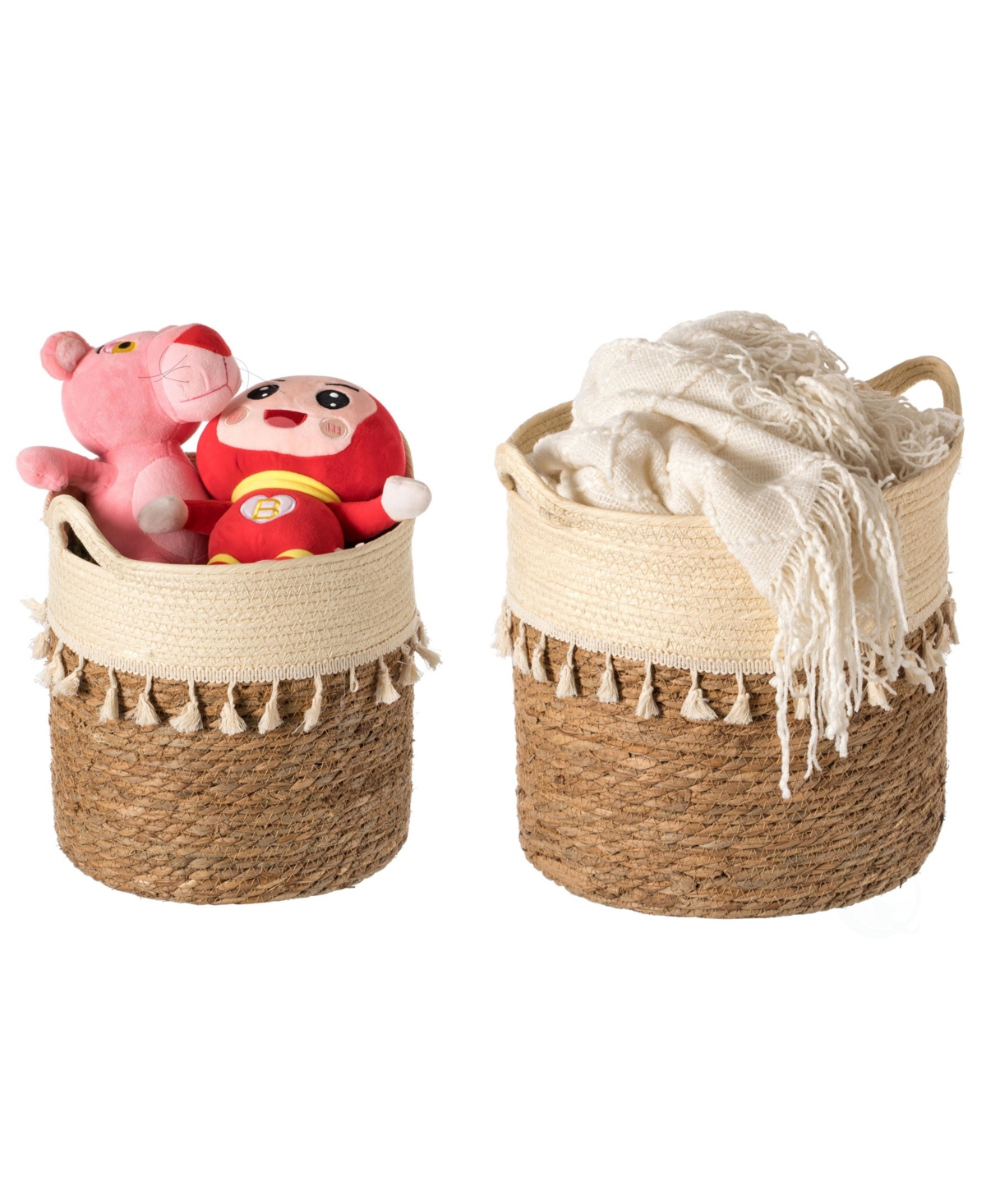Click here for Wickerwise Decorative Round Storage Basket Set of... prices