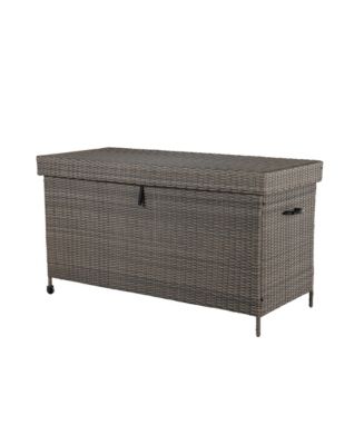 Mondawe Outdoor Resin Willow Storage Box,With Soft Closure Lid And ...