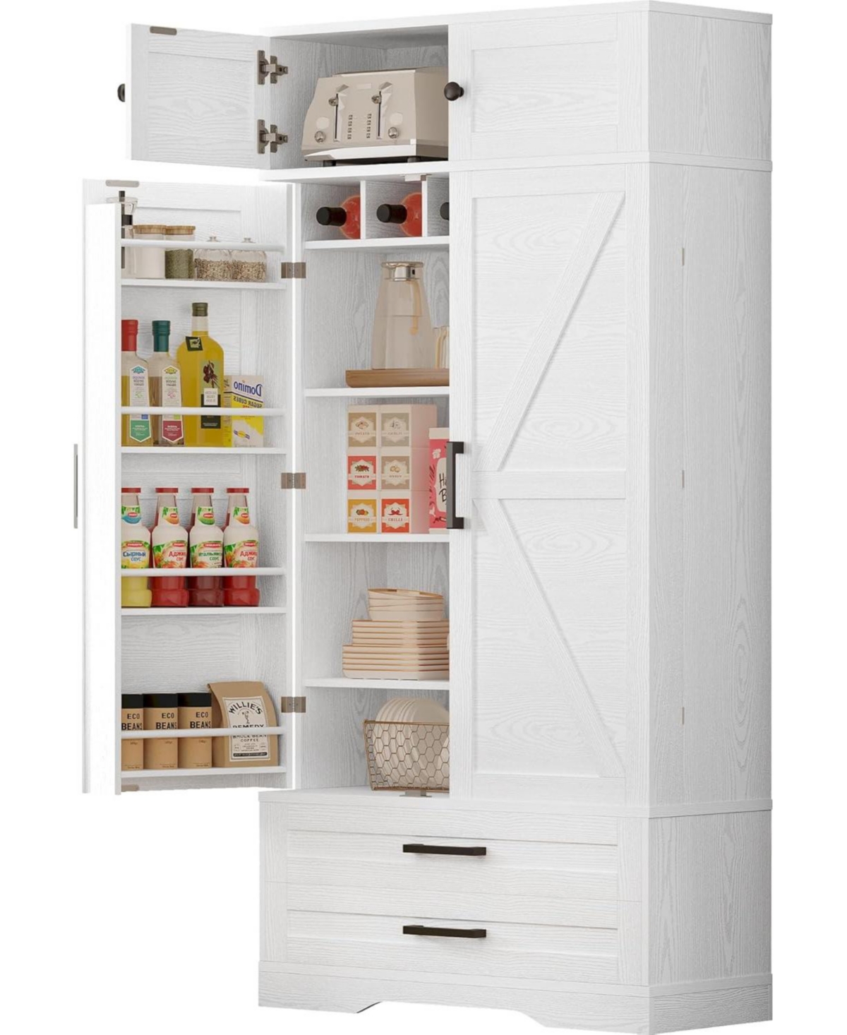 Click here for Ironck Kitchen Pantry 72" Height  with Hangin... prices