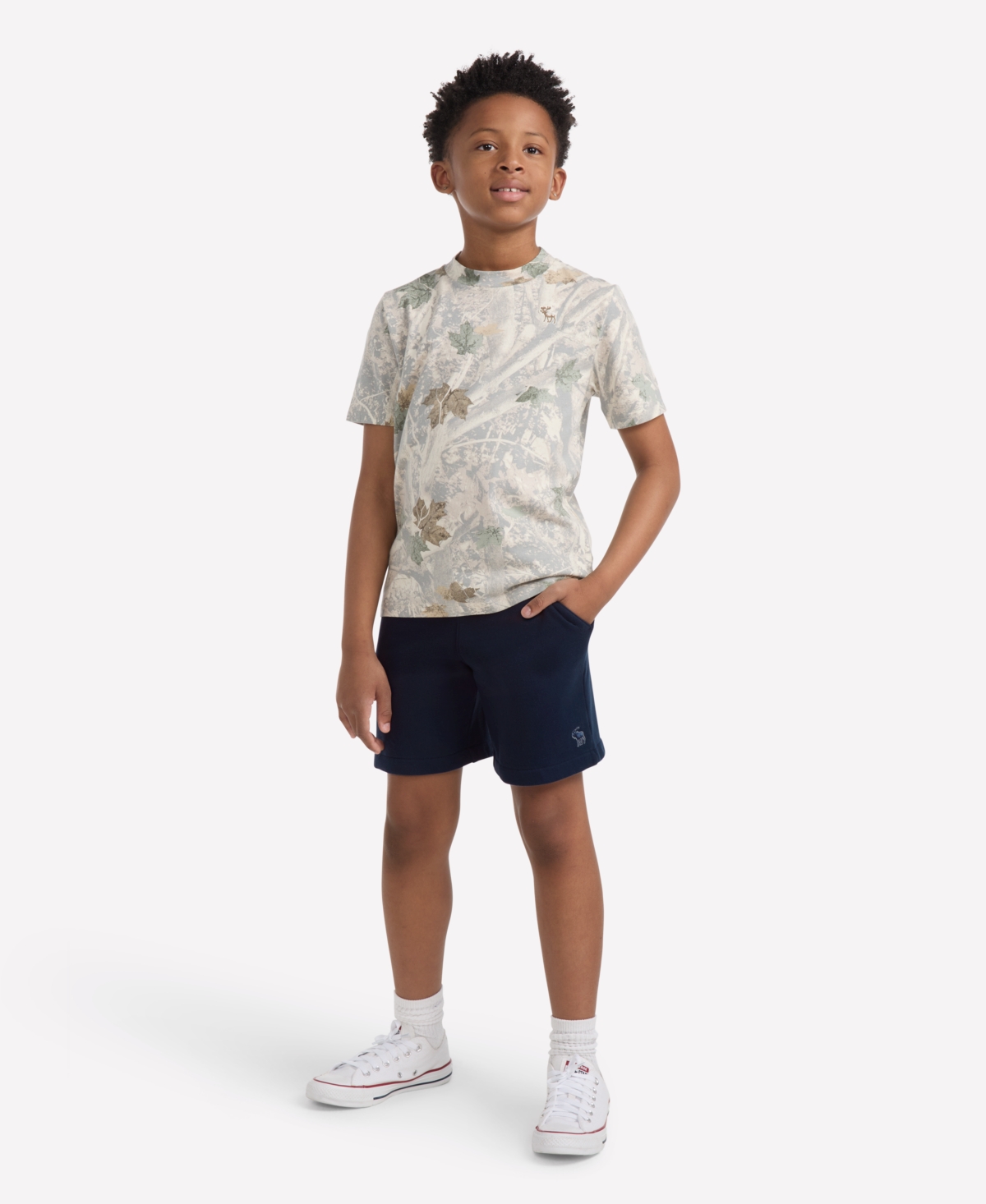 Click here for abercrombie kids Boys Essential Fleece Shorts - Na... prices