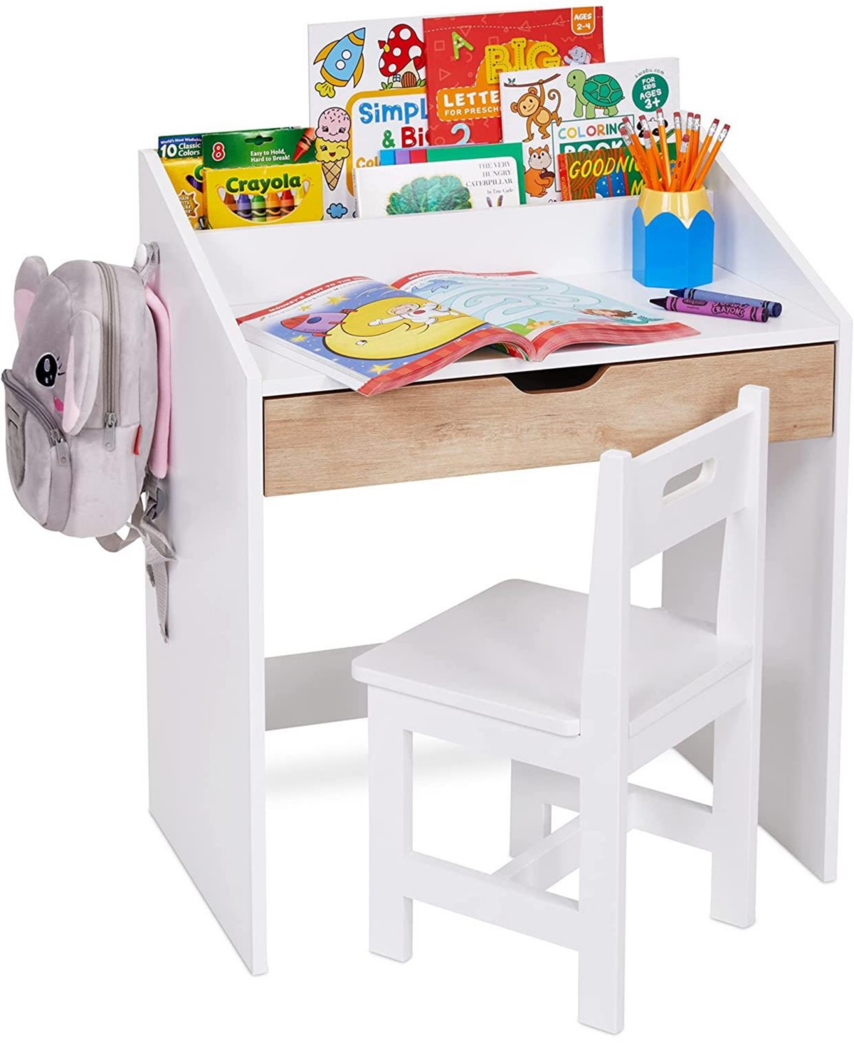 Click here for Lil Jumbl Toddler Wooden Kids Desk and Chair Set w... prices