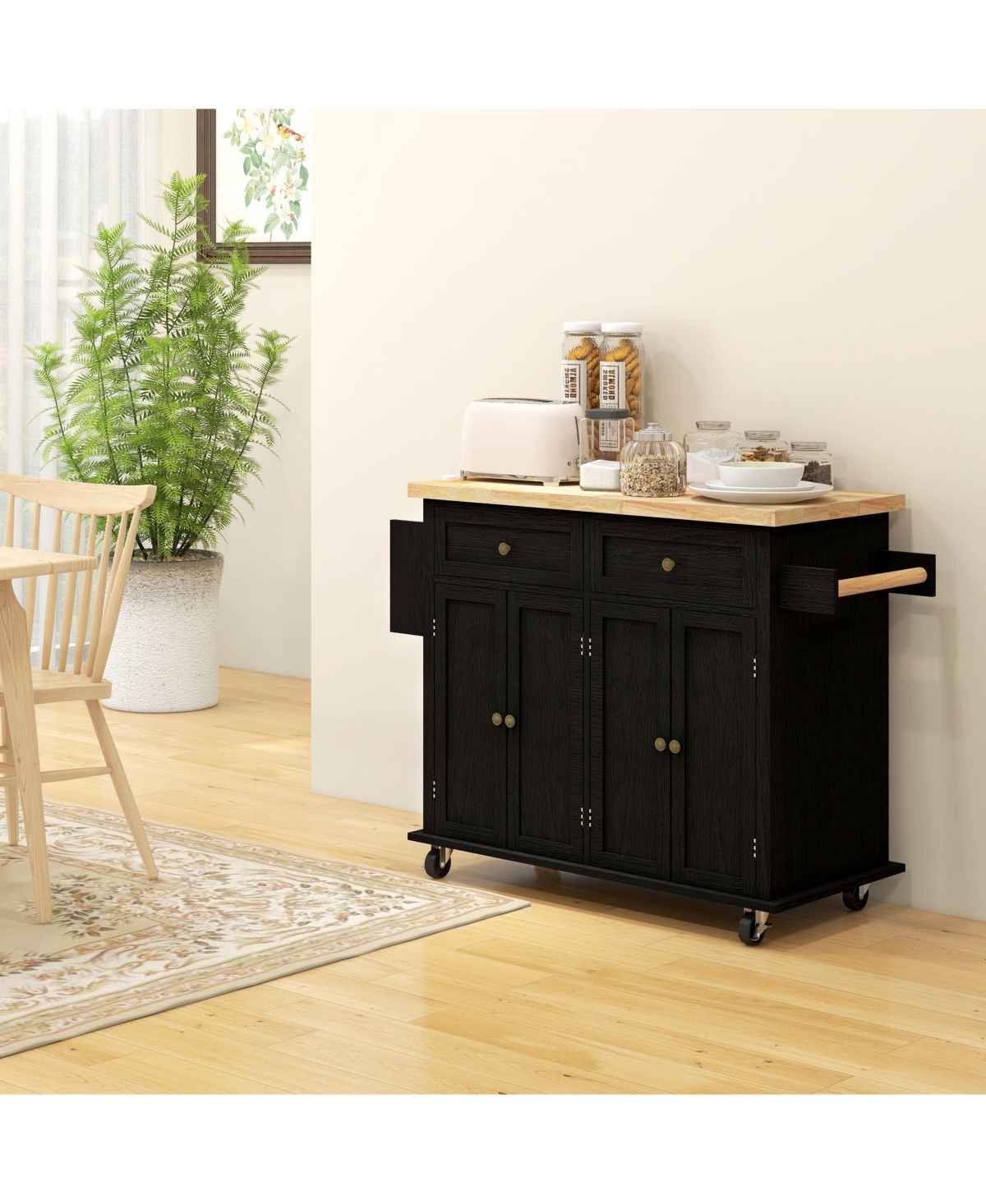 Click here for Halifax North America Black Kitchen Island Cart: R... prices