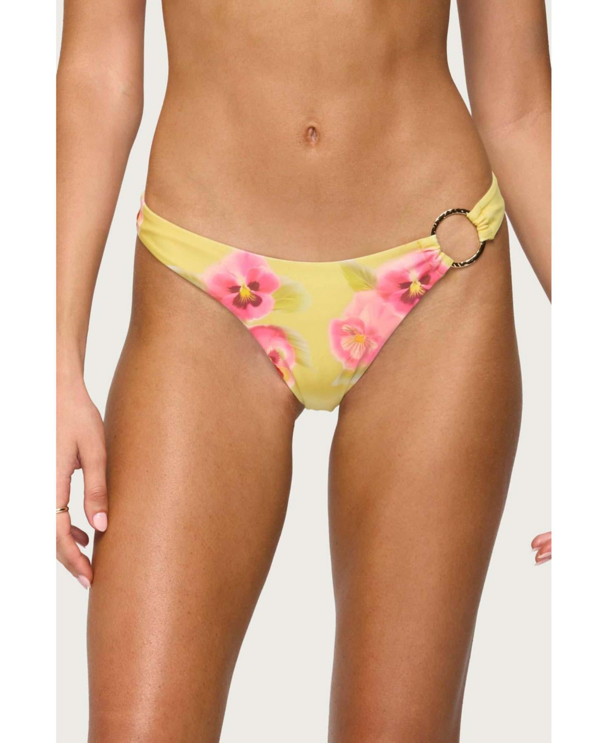 Click here for Edikted Womens Miley Floral Bikini Bottom - Yellow prices