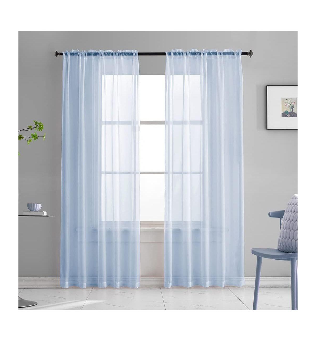 Click here for Kate Aurora Basic 2 Pack Sheer Voile Home Window C... prices