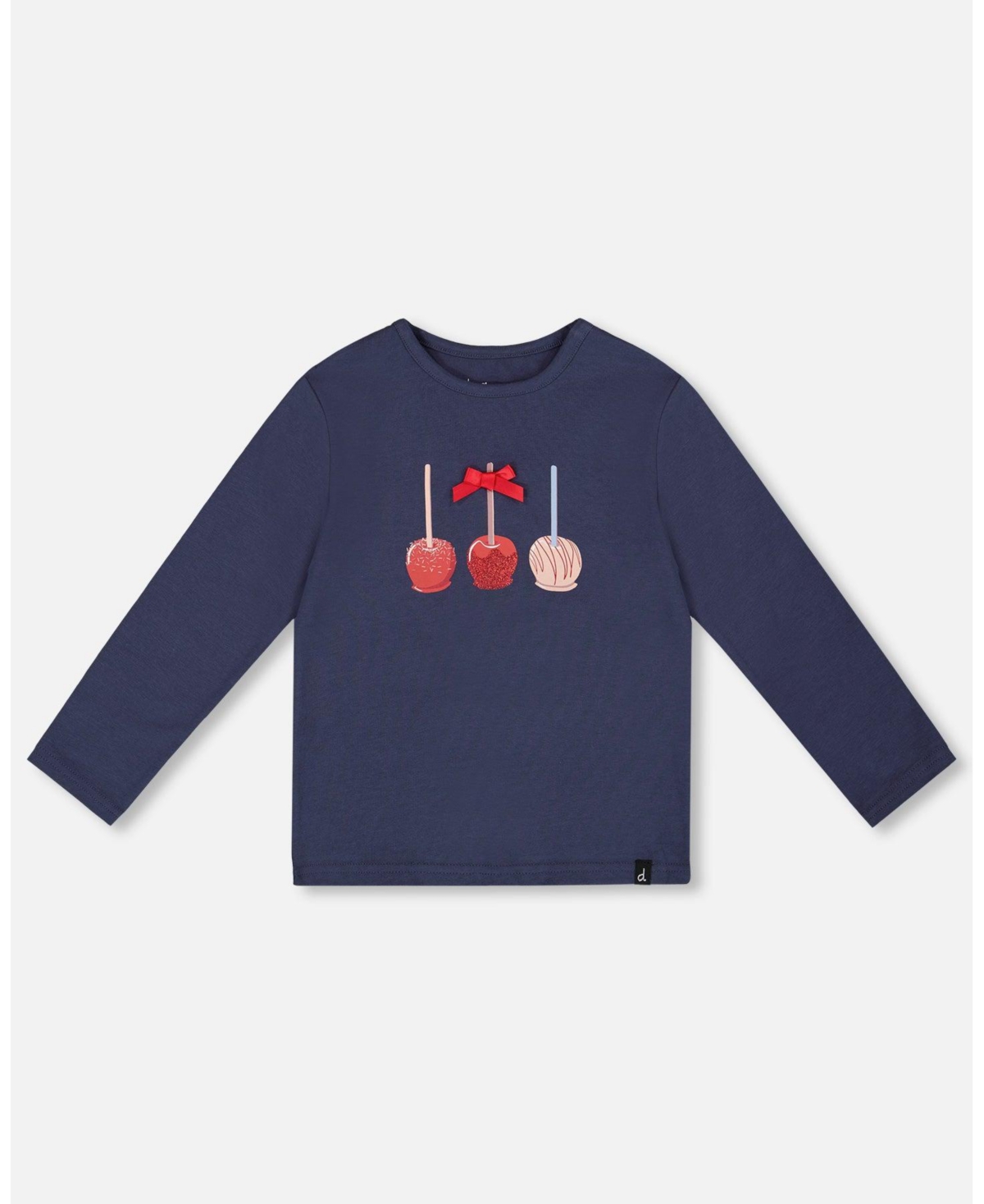 Click here for Deux par Deux Big Girls Cotton T-Shirt Navy Blue w... prices