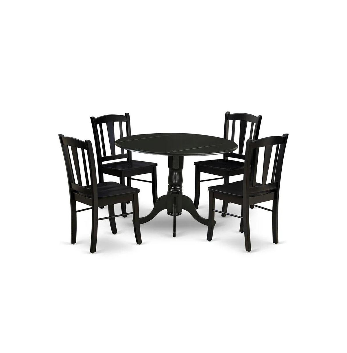 Click here for East West Furniture 5-Pc Dining Room Set - 4 dinin... prices