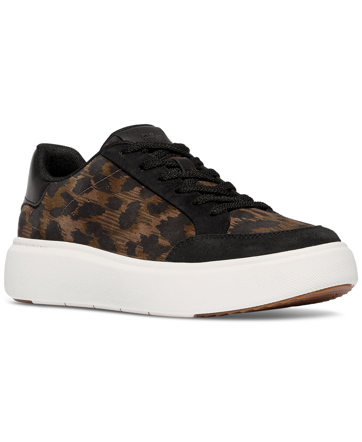 Click here for FitFlop Womens Rtg Leopard Suede Sneakers - Black... prices