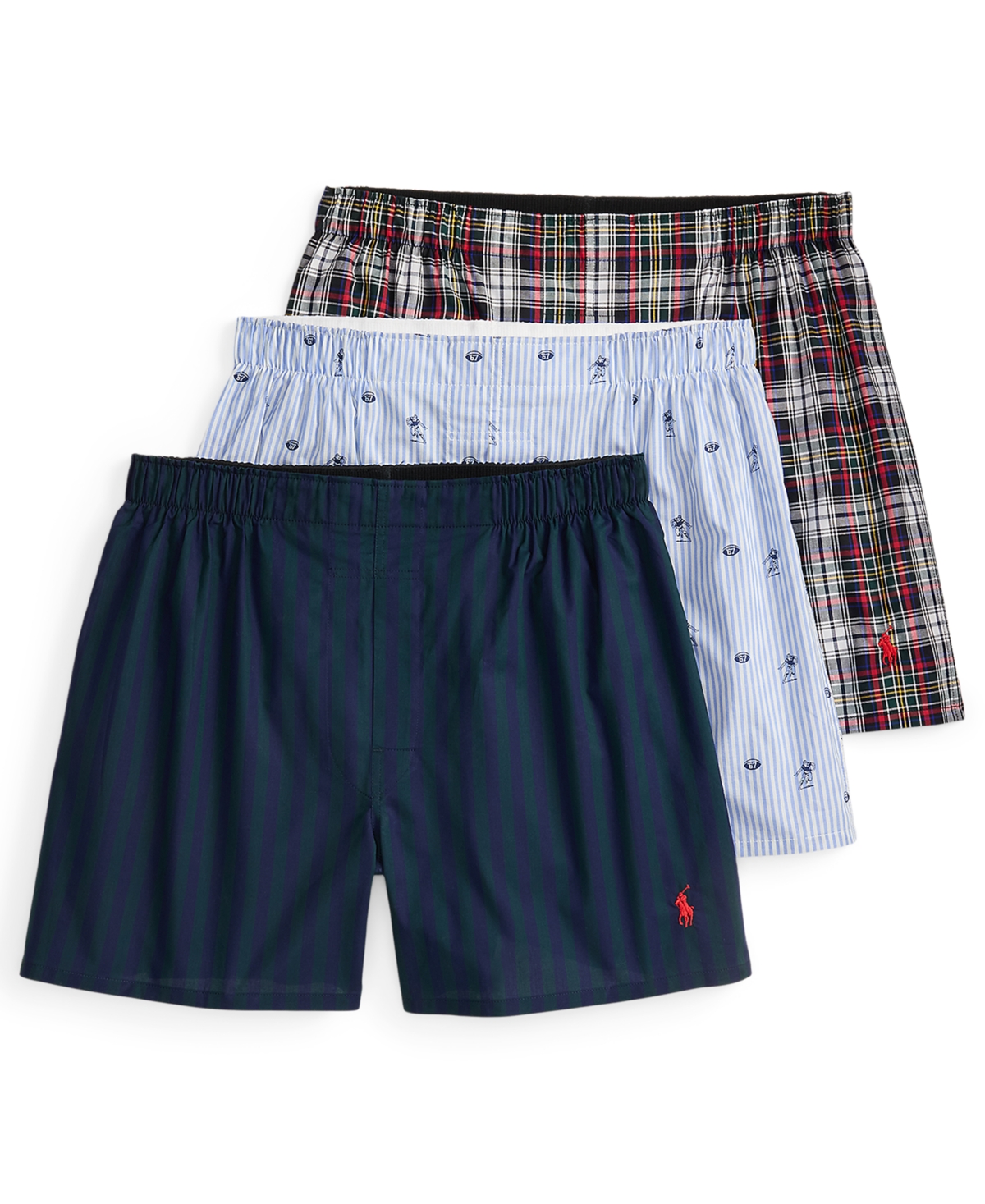 Click here for Polo Ralph Lauren Mens 3-Pack Classic Fit Boxer Br... prices