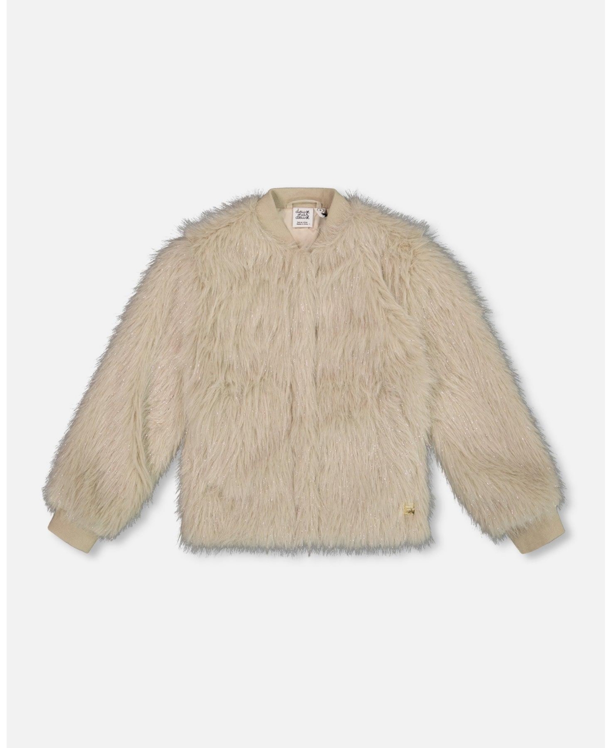 Click here for Deux par Deux Girl Short Faux Fur Coat Beige - Chi... prices