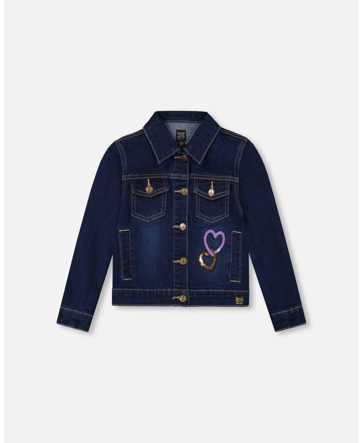 Click here for Deux par Deux Girl Stretch Denim Jacket Dark Blue... prices