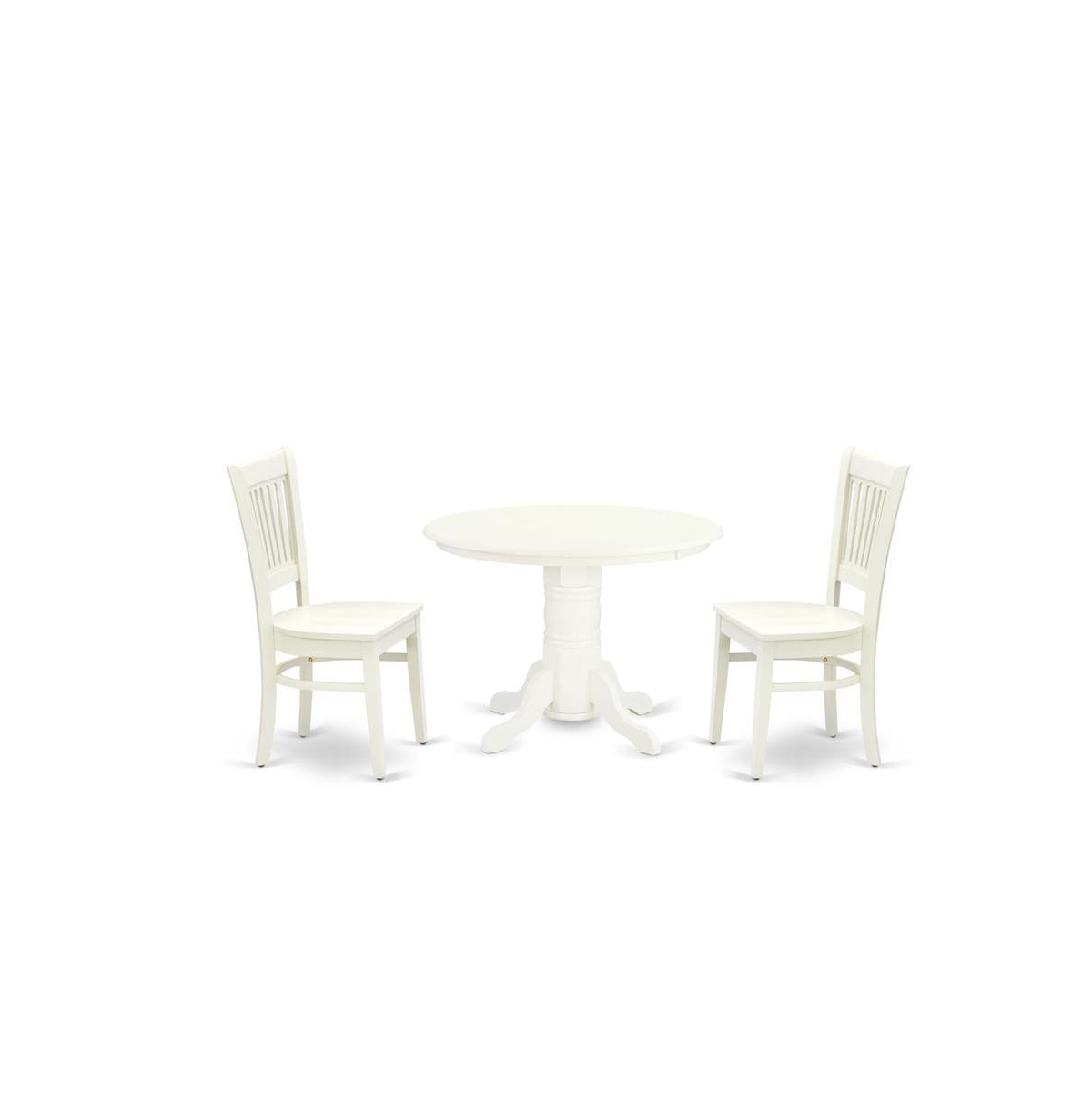 Click here for East West Furniture 3-Pc Dining Room Set- 2 Wooden... prices