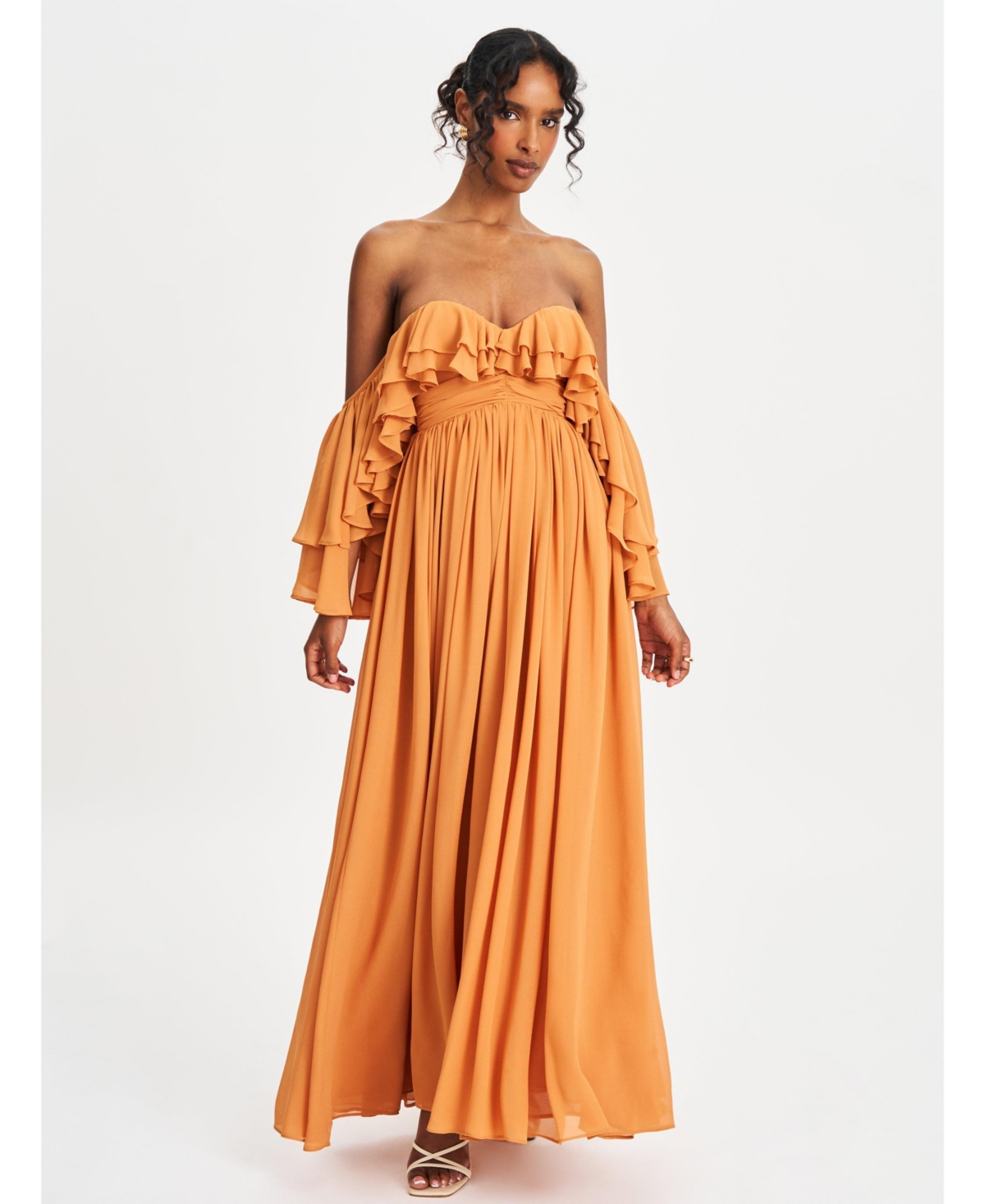 Click here for Miss Circle Womens Kaela Brickwork Off Shoulder Ch... prices