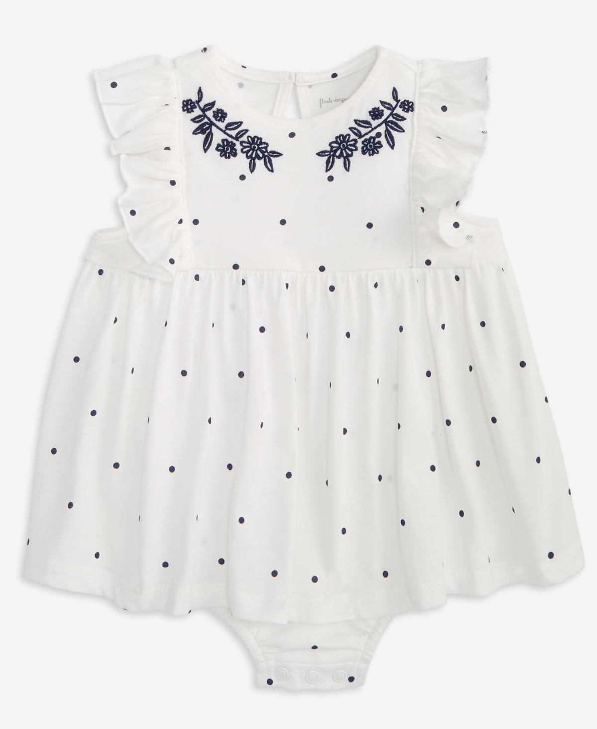 Click here for First Impressions Baby Girls Pin-Dot Skirted Sunsu... prices