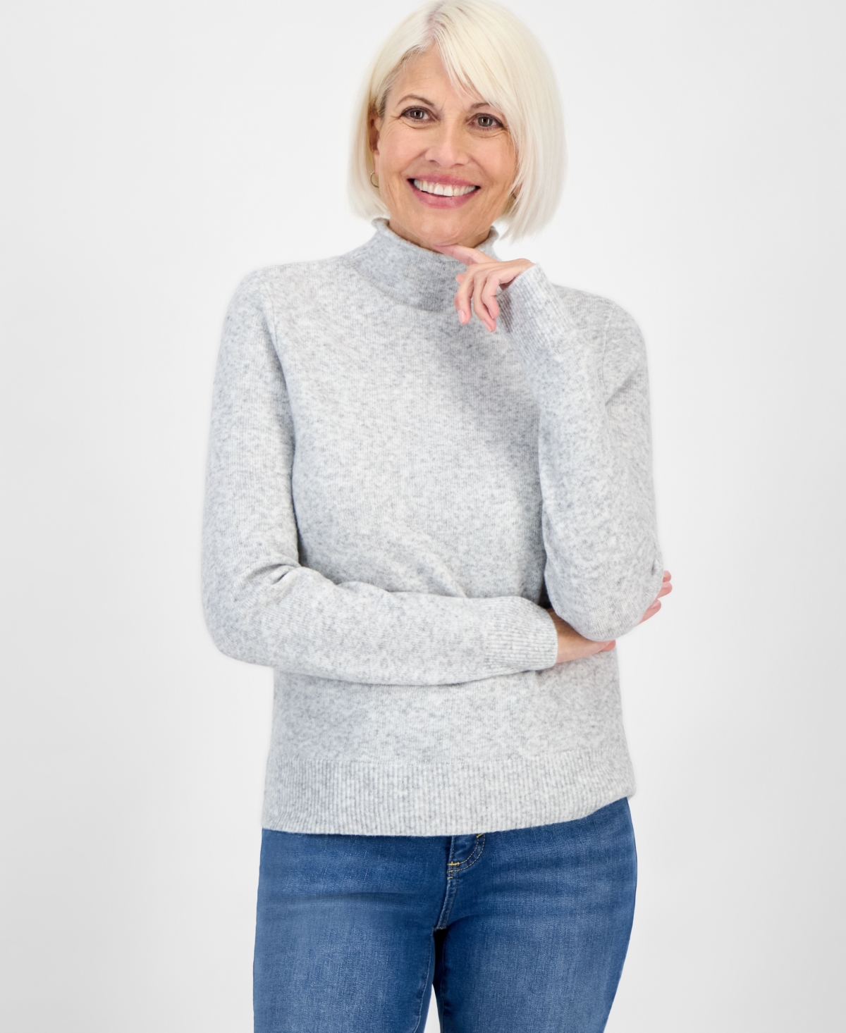 Click here for Style & Co Petite Mock Neck Sweater  Macys Exclusi... prices