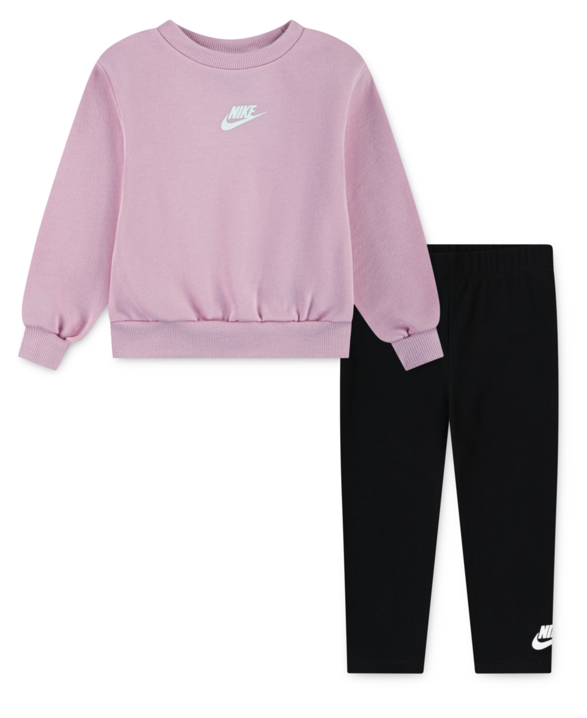 Click here for Nike Toddler Girls 2-Piece Solid Crewneck Top and... prices