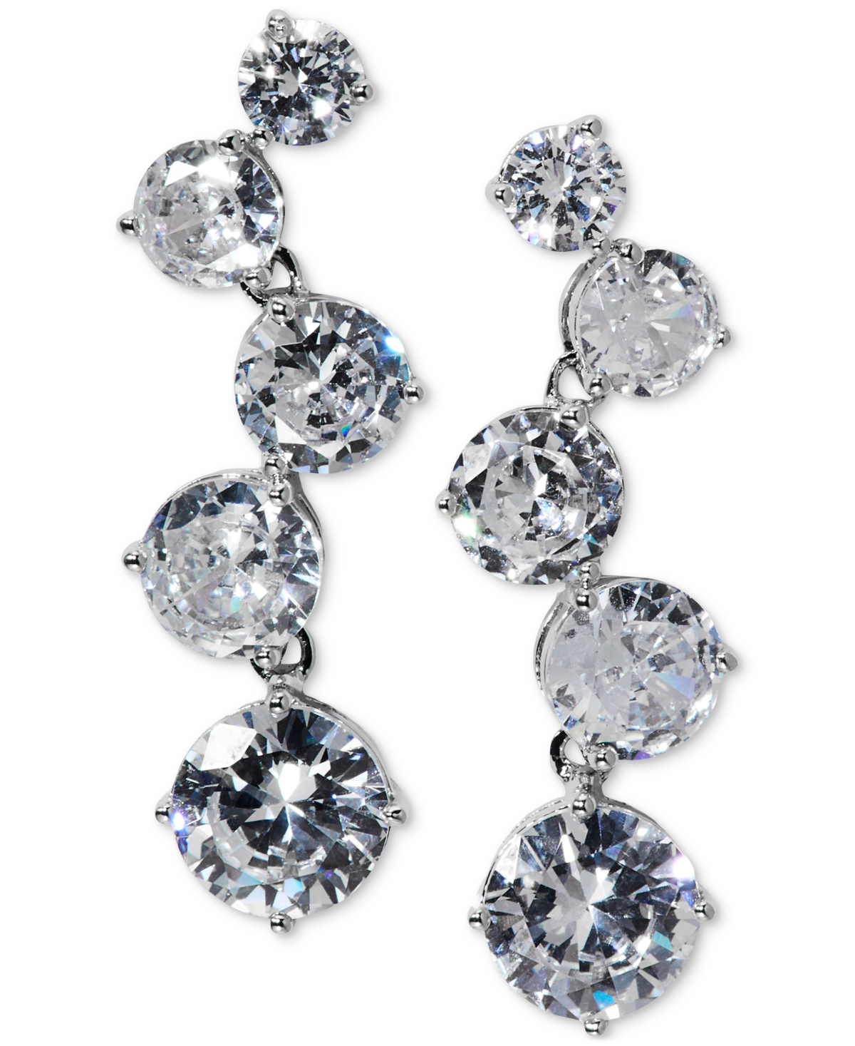 Click here for Eliot Danori Cubic Zirconia Drop Earrings - Rhodiu... prices