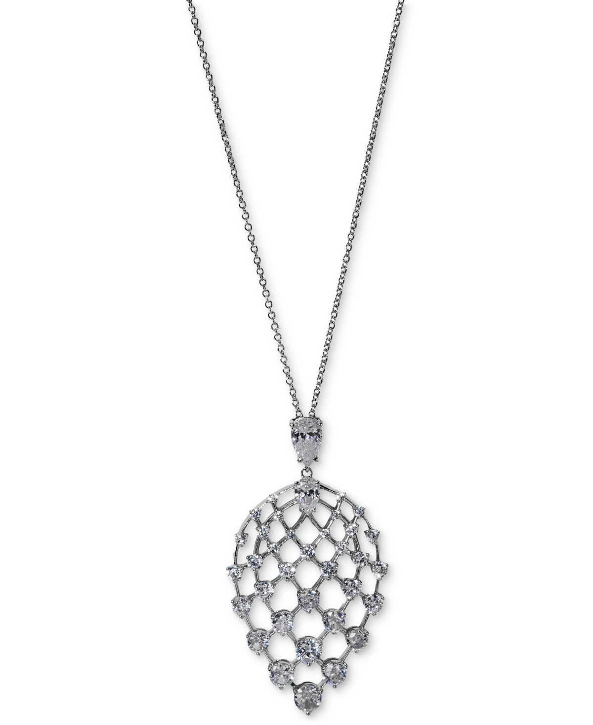 Click here for Eliot Danori Cubic Zirconia Lacey Pendant Necklace... prices