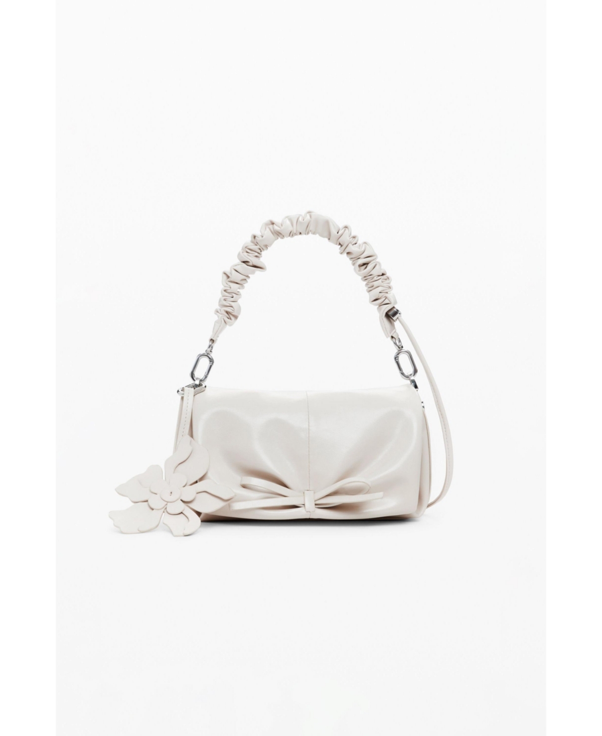 Click here for Desigual Womens Shiny bow bag - Light beige prices
