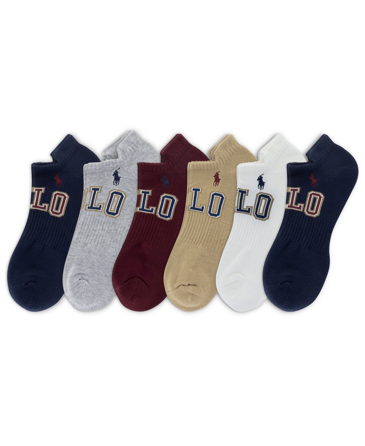 Click here for Polo Ralph Lauren Mens 6-Pack Varsity Logo Low Cut... prices