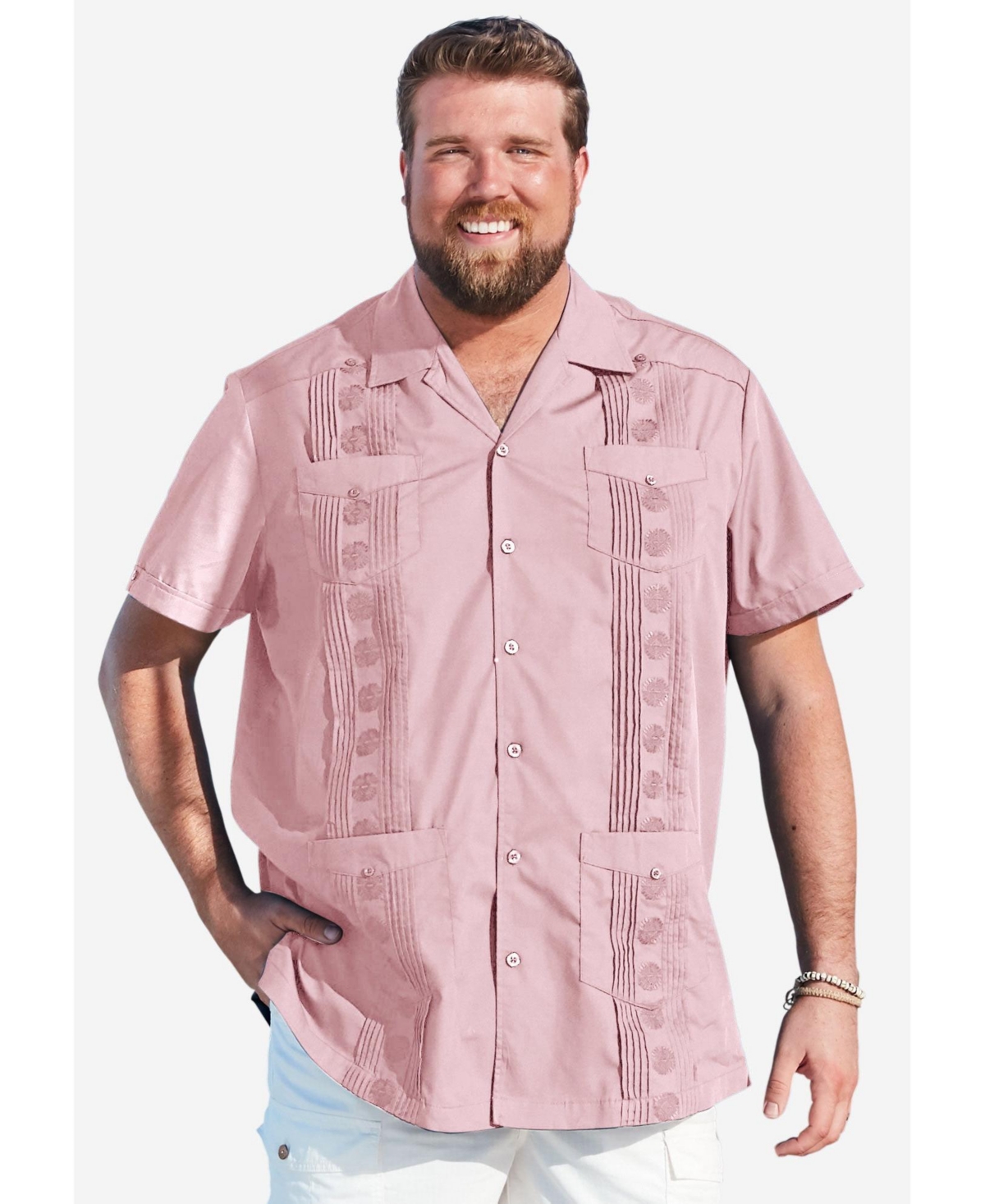 Click here for KingSize Big & Tall Short-Sleeve Guayabera Shirt -... prices