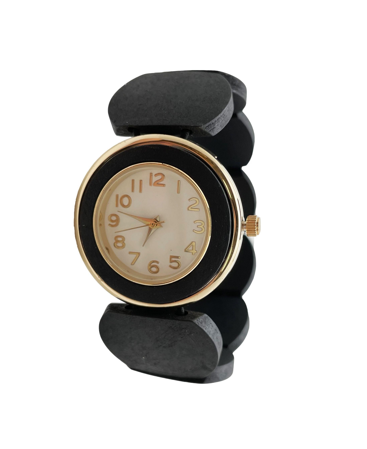 Click here for Olivia Pratt Black Stretch Wooden Watch - Black prices