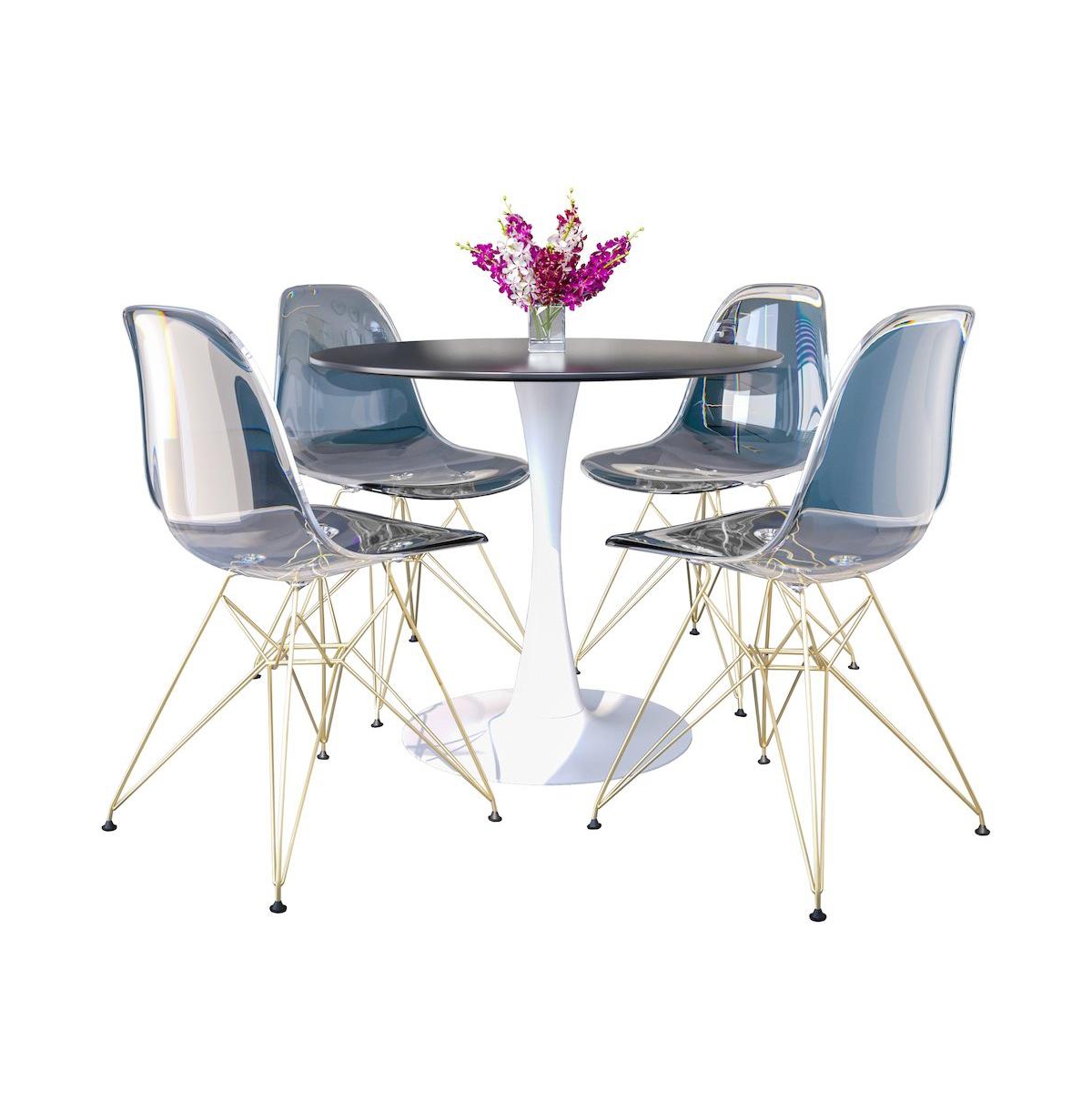 Click here for LeisureMod 5-Piece Dining Set with 35" Round... prices