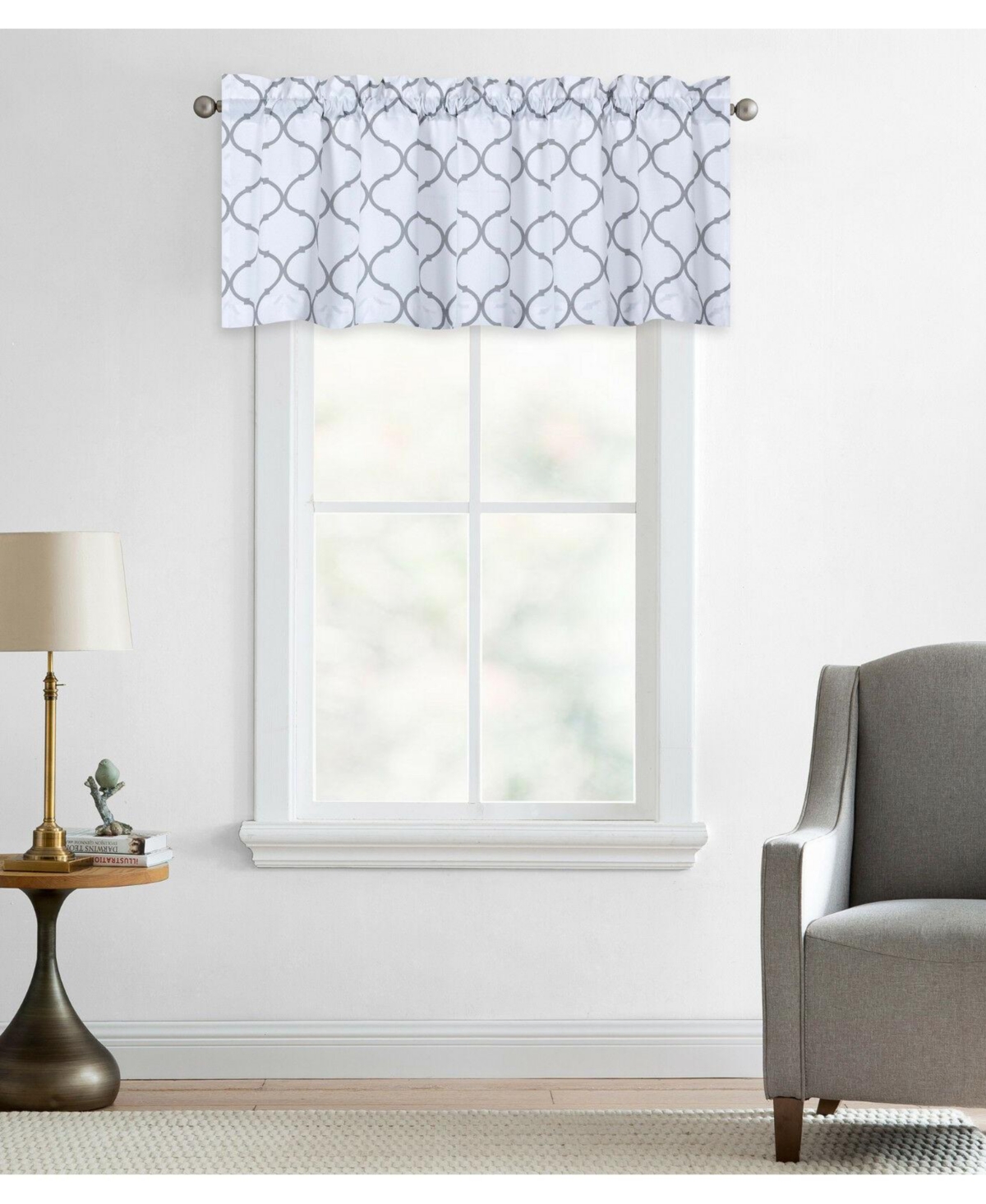 Click here for Kate Auroras Trellis Lattice Rod Pocket Valance -... prices