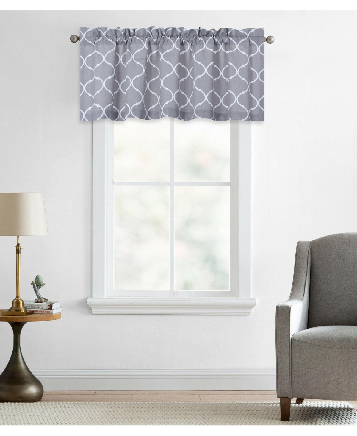 Click here for Kate Auroras Trellis Lattice Rod Pocket Valance -... prices