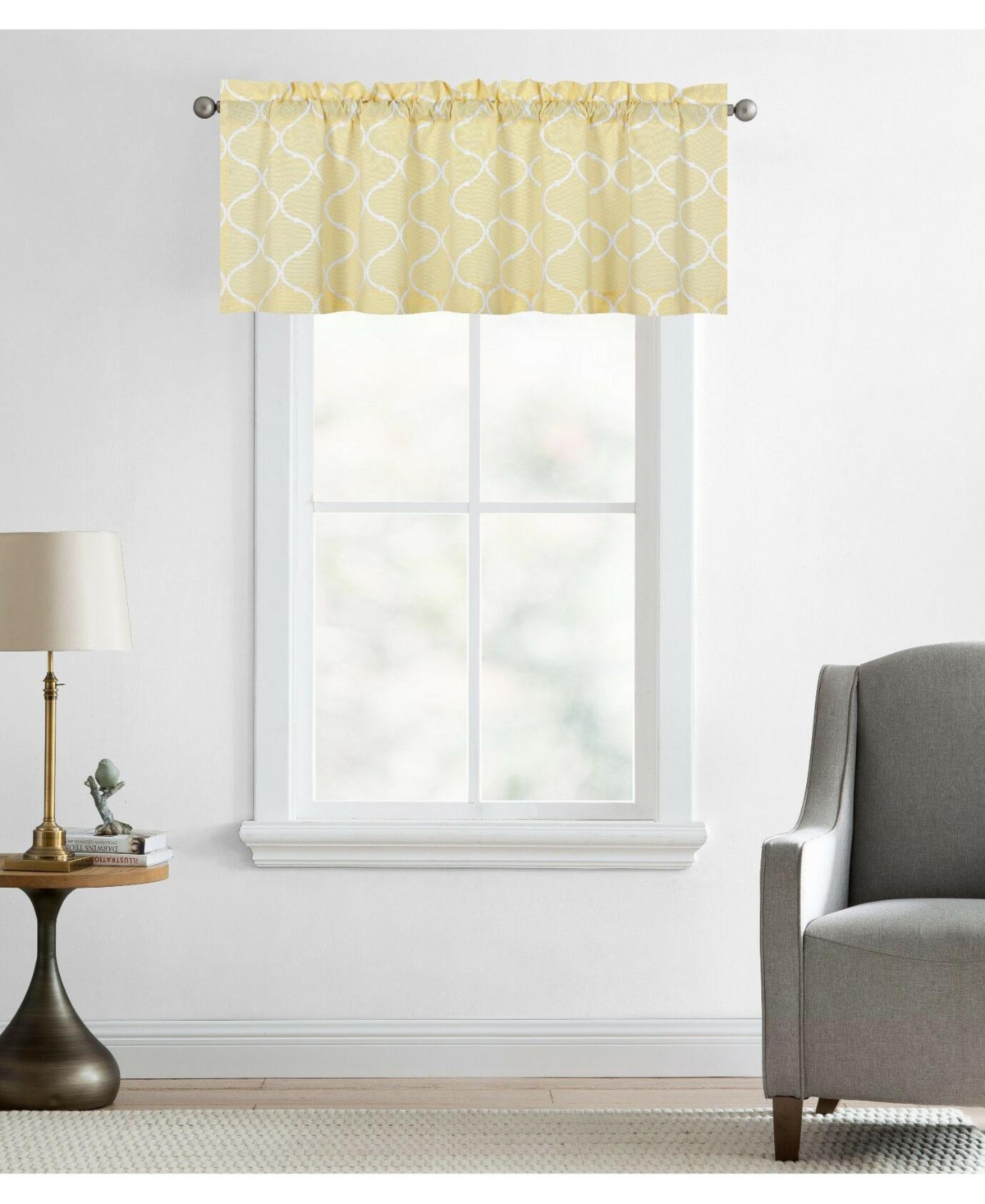 Click here for Kate Auroras Trellis Lattice Rod Pocket Valance -... prices