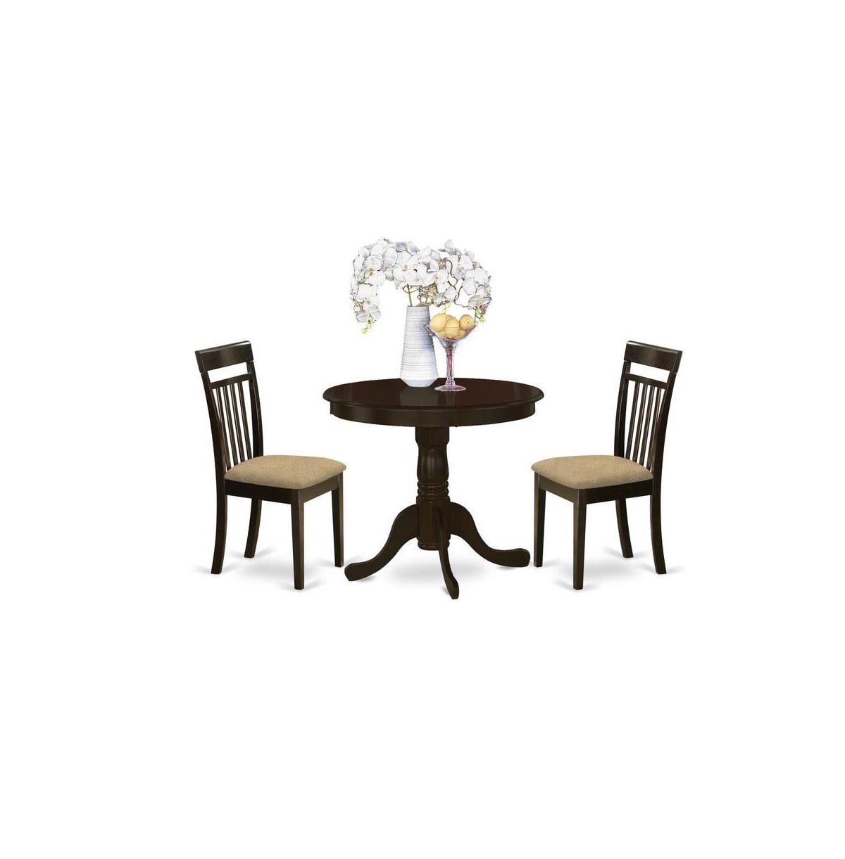 Click here for East West Furniture 3 Pc small Kitchen Table set-b... prices