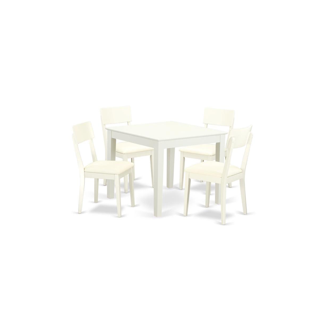 Click here for East West Furniture Dining Room Set Linen White -... prices