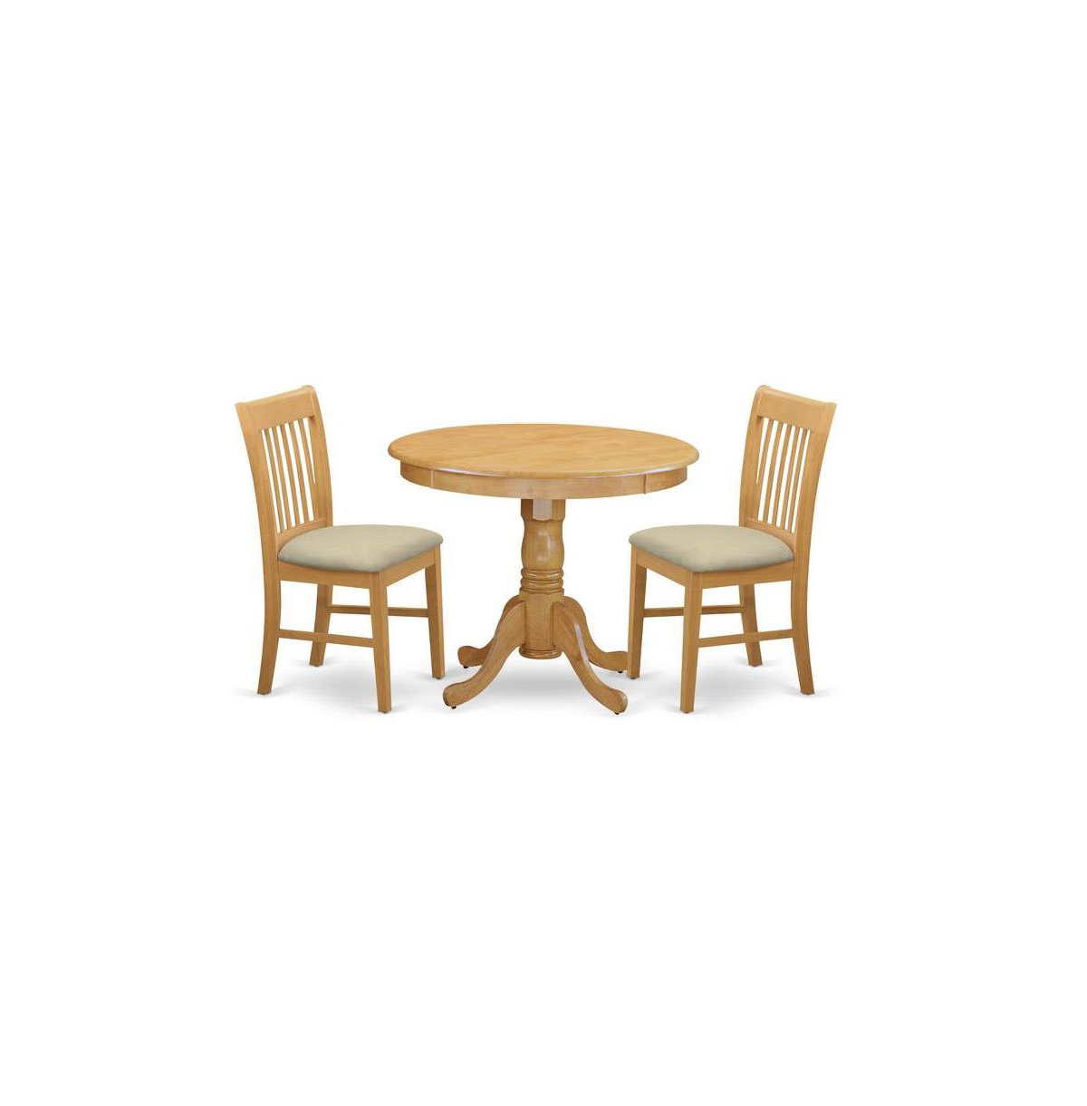 Click here for East West Furniture 3 Pc Table and chair set - Kit... prices