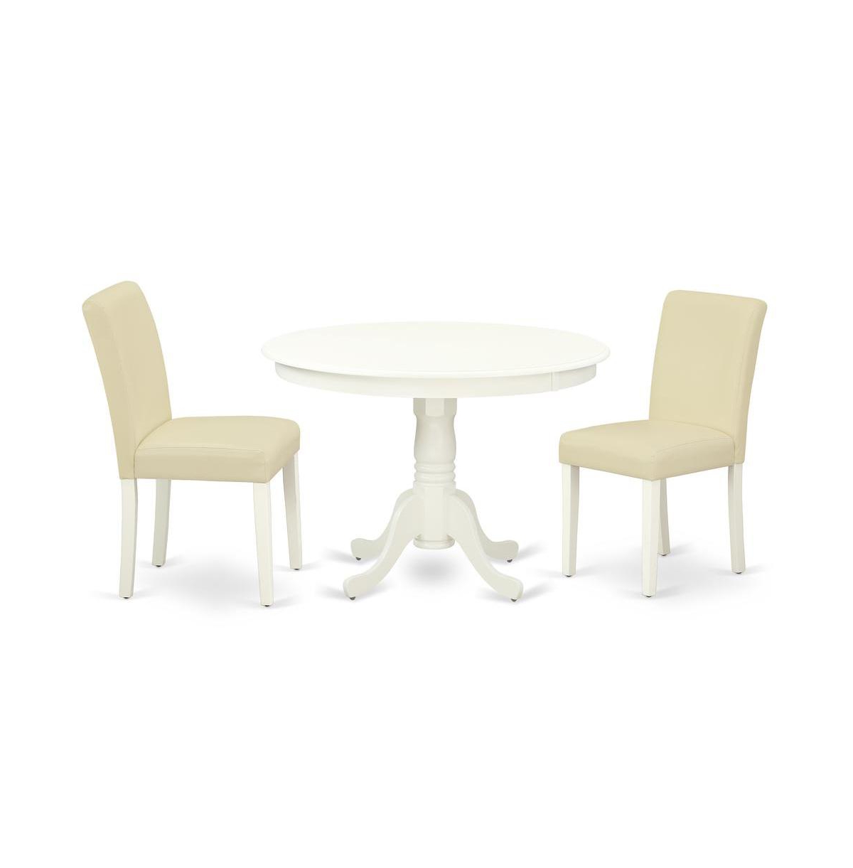 Click here for East West Furniture Dining Room Set Linen White -... prices