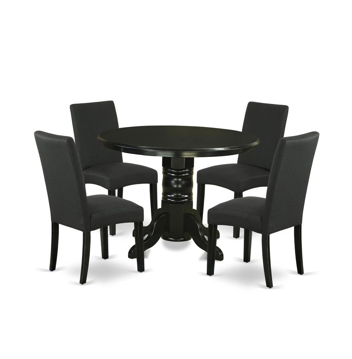 Click here for East West Furniture Dining Room Set Black - Black prices