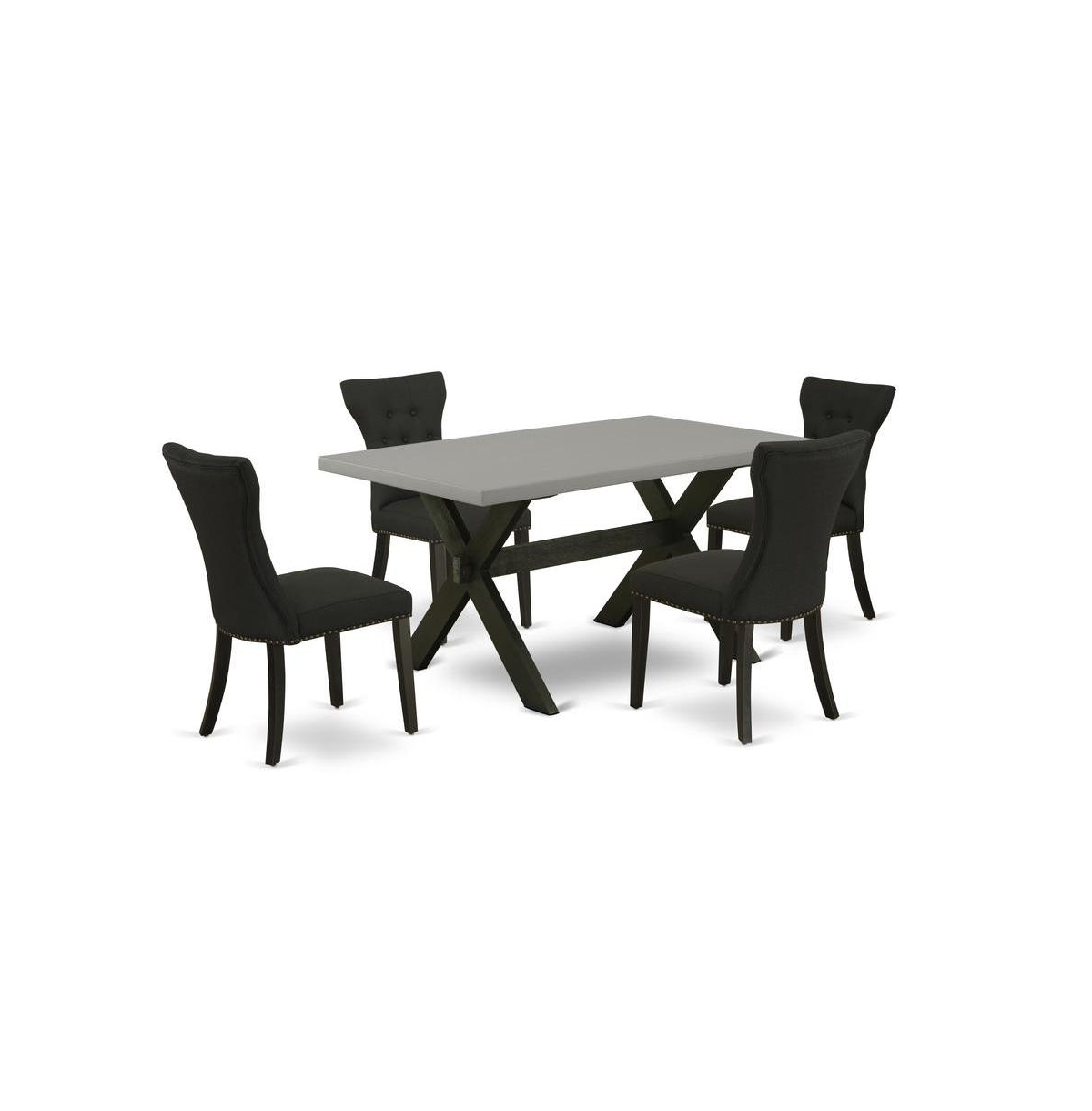 Click here for East West Furniture 5-Pc Dining Room Set - 4 Mid C... prices