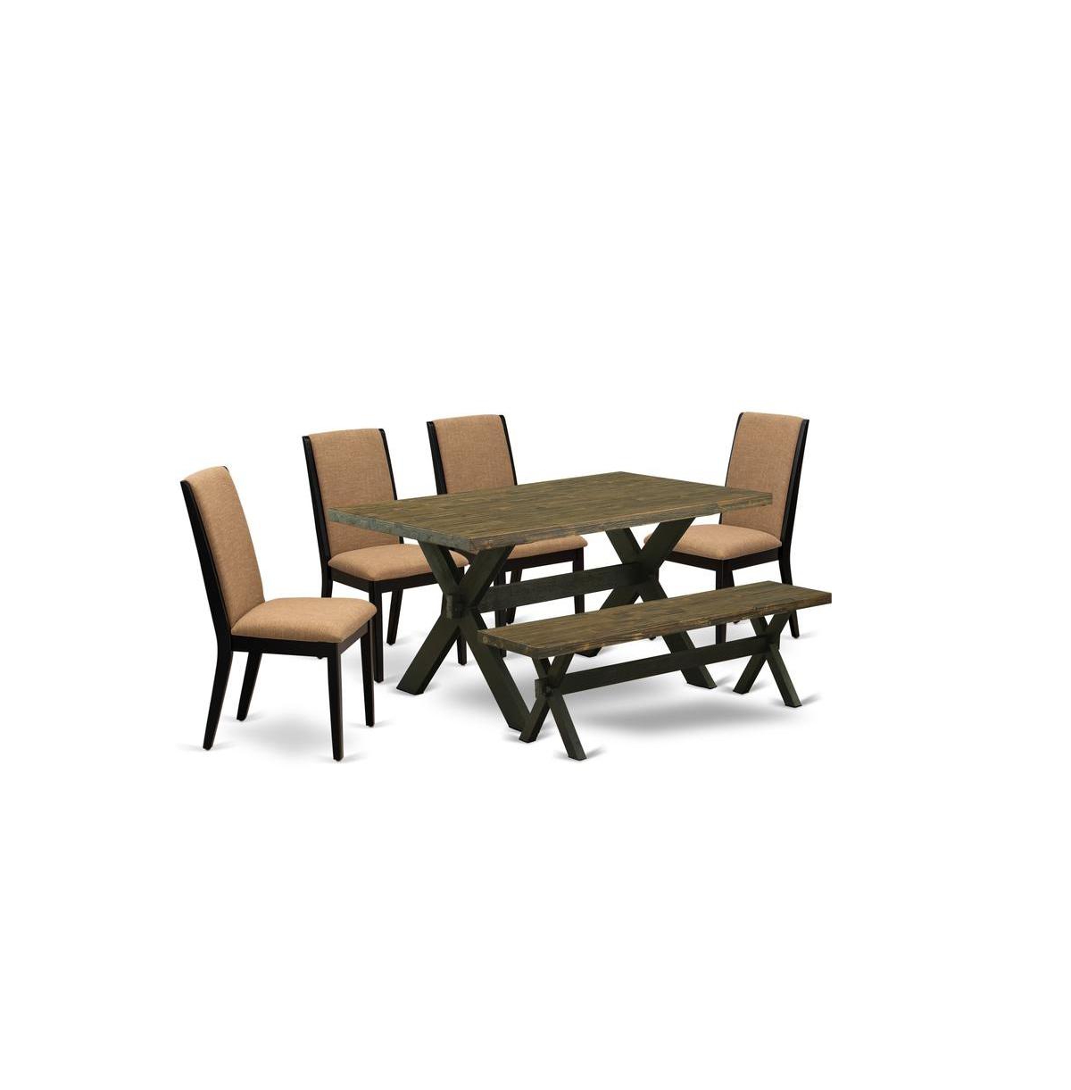Click here for East West Furniture 6-Piece Stylish Rectangular Ta... prices