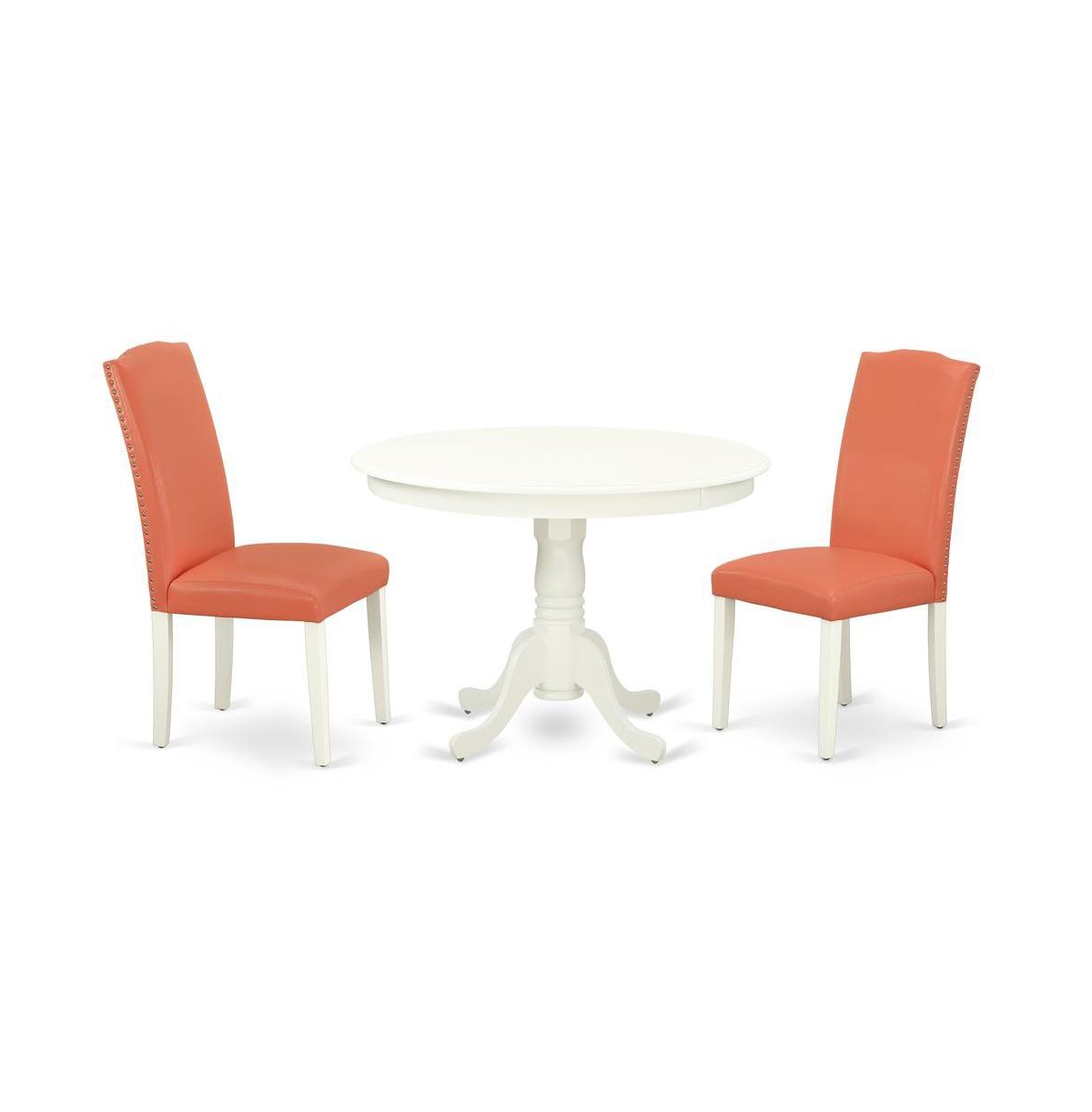 Click here for East West Furniture Dining Room Set Linen White -... prices