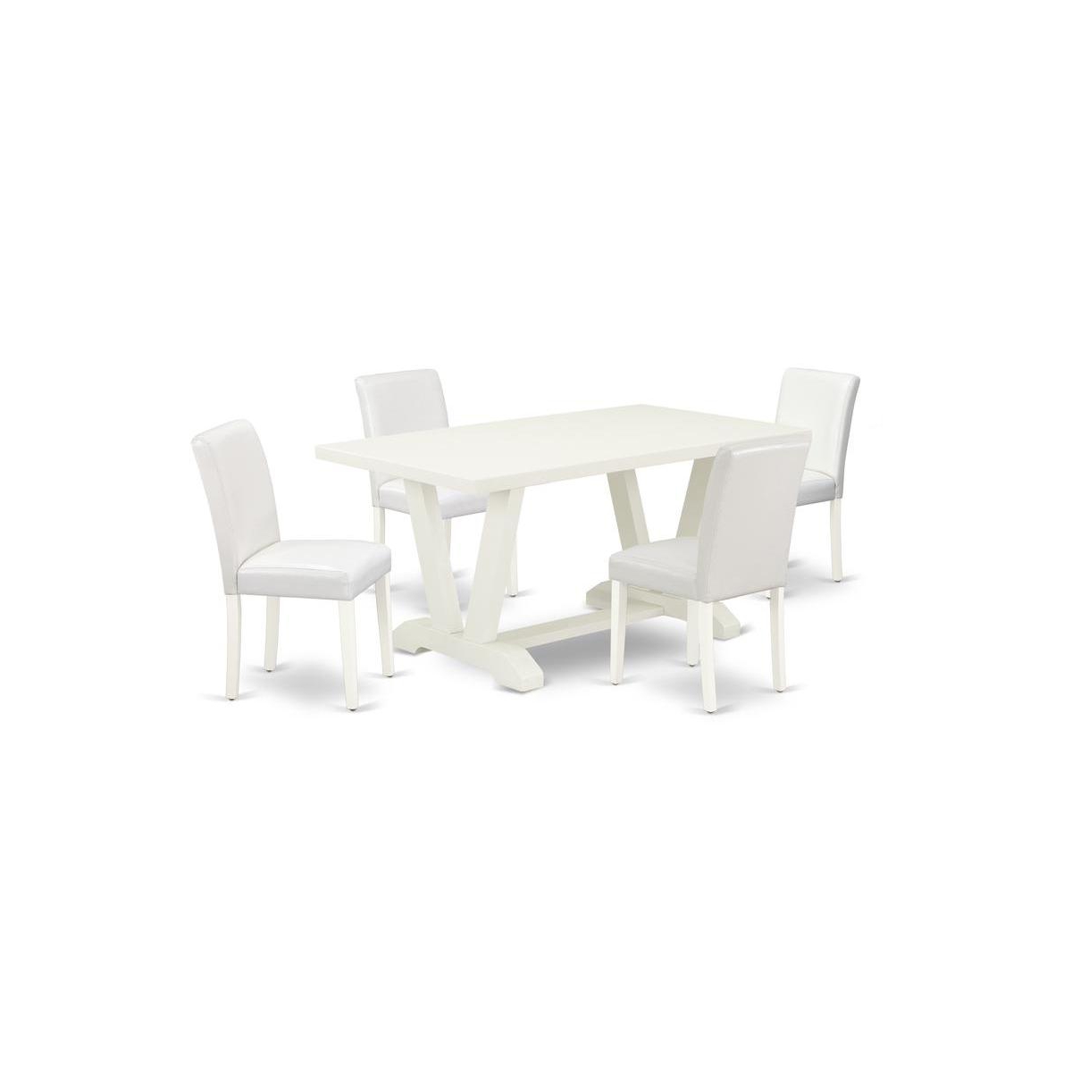 Click here for East West Furniture 5-Piece Awesome Dining Set a S... prices