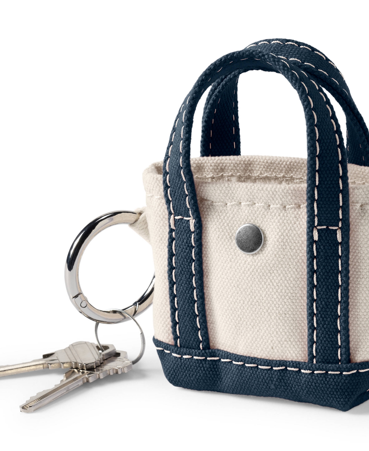 Click here for Lands End Micro Canvas Tote Charm - Natural/radian... prices