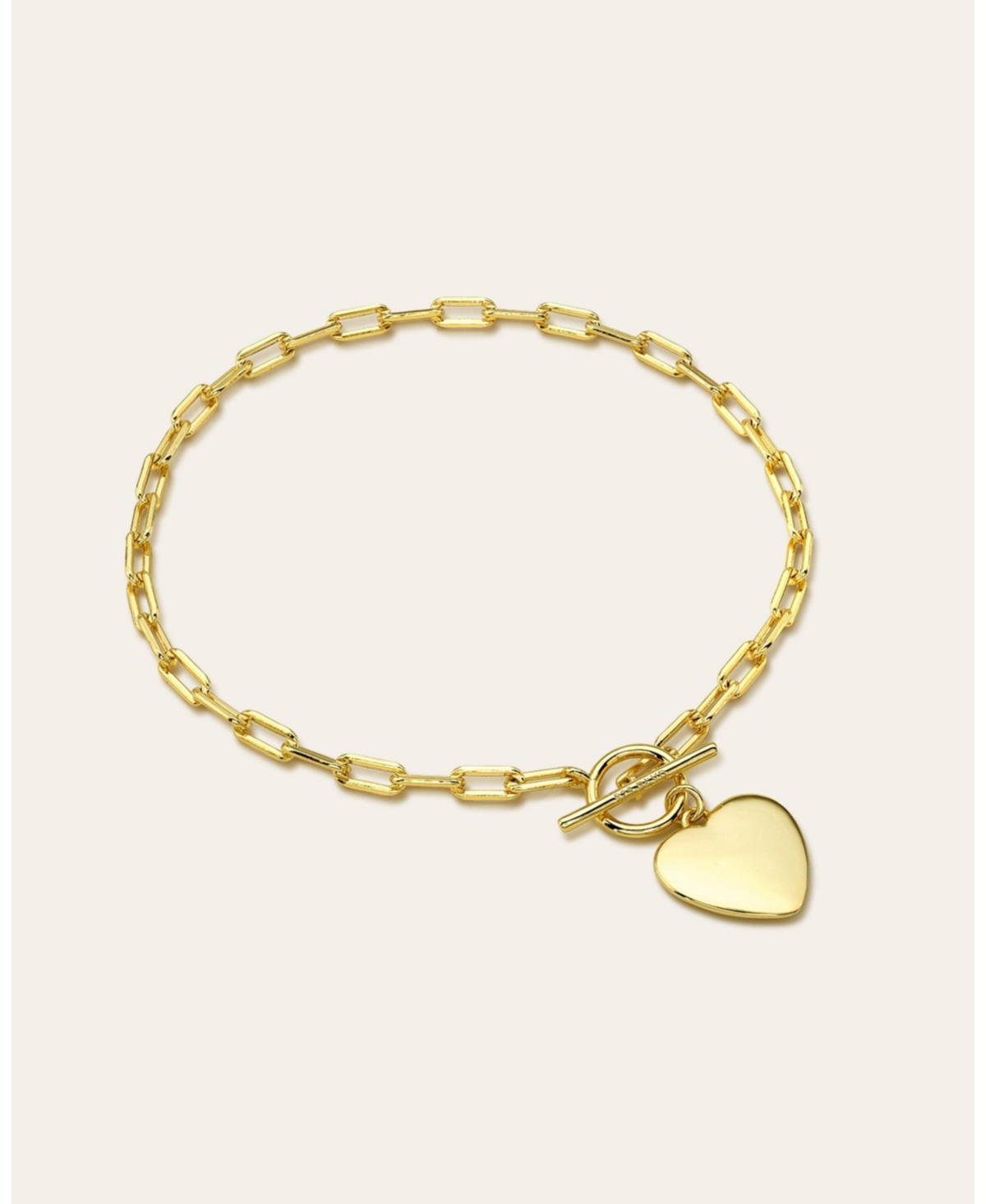 Click here for Zoe Lev Toggle Heart Bracelet - Yellow gold vermei... prices
