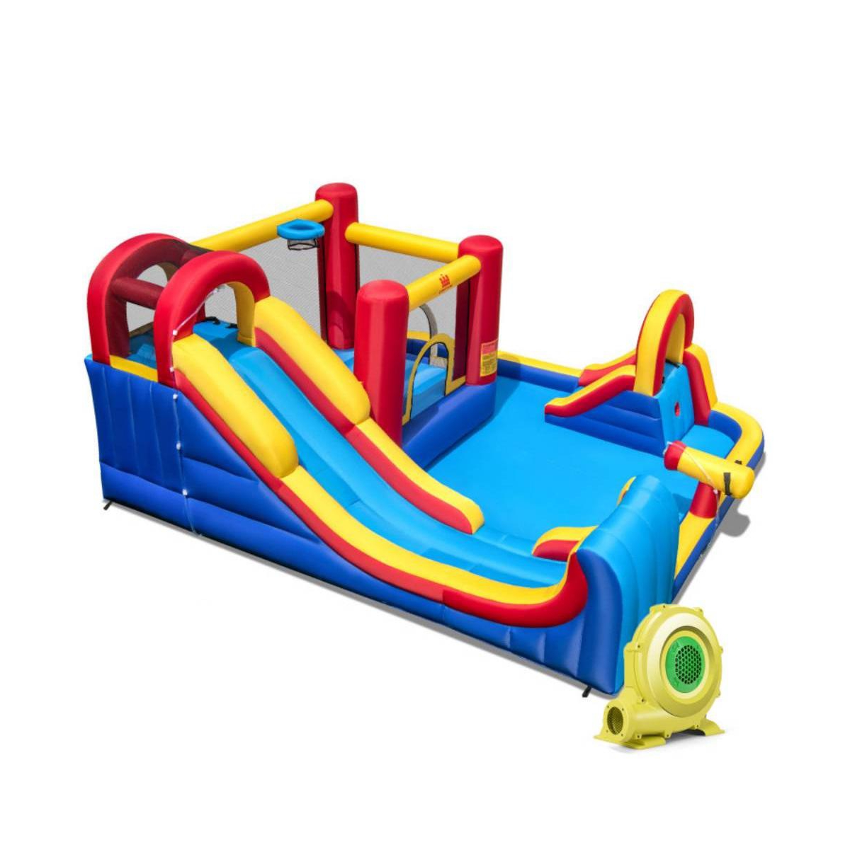 Click here for 7-in-1 Outdoor Inflatable Bounce House with Water... prices